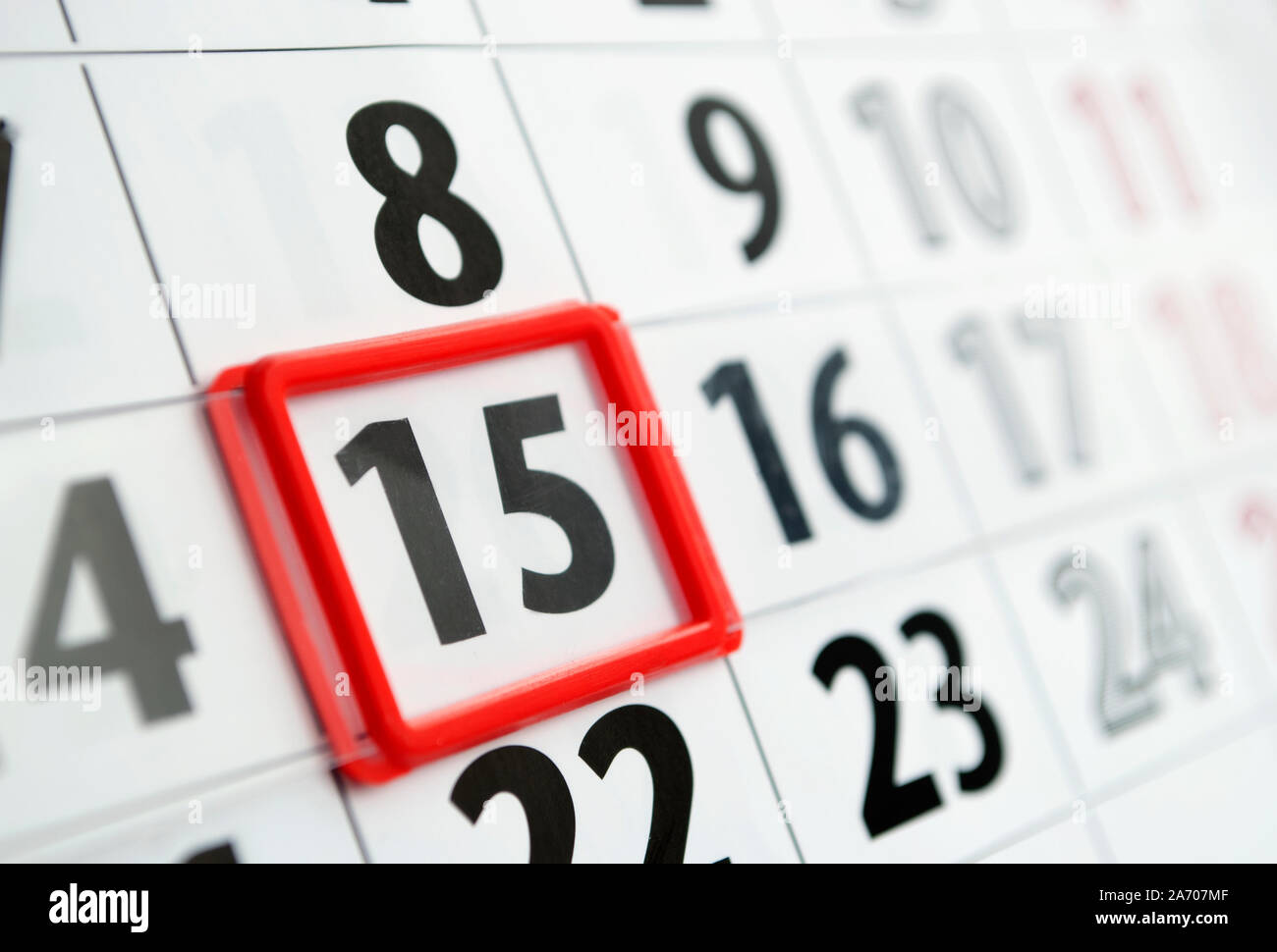 page is marked with a date calendar Stock Photo - Alamy