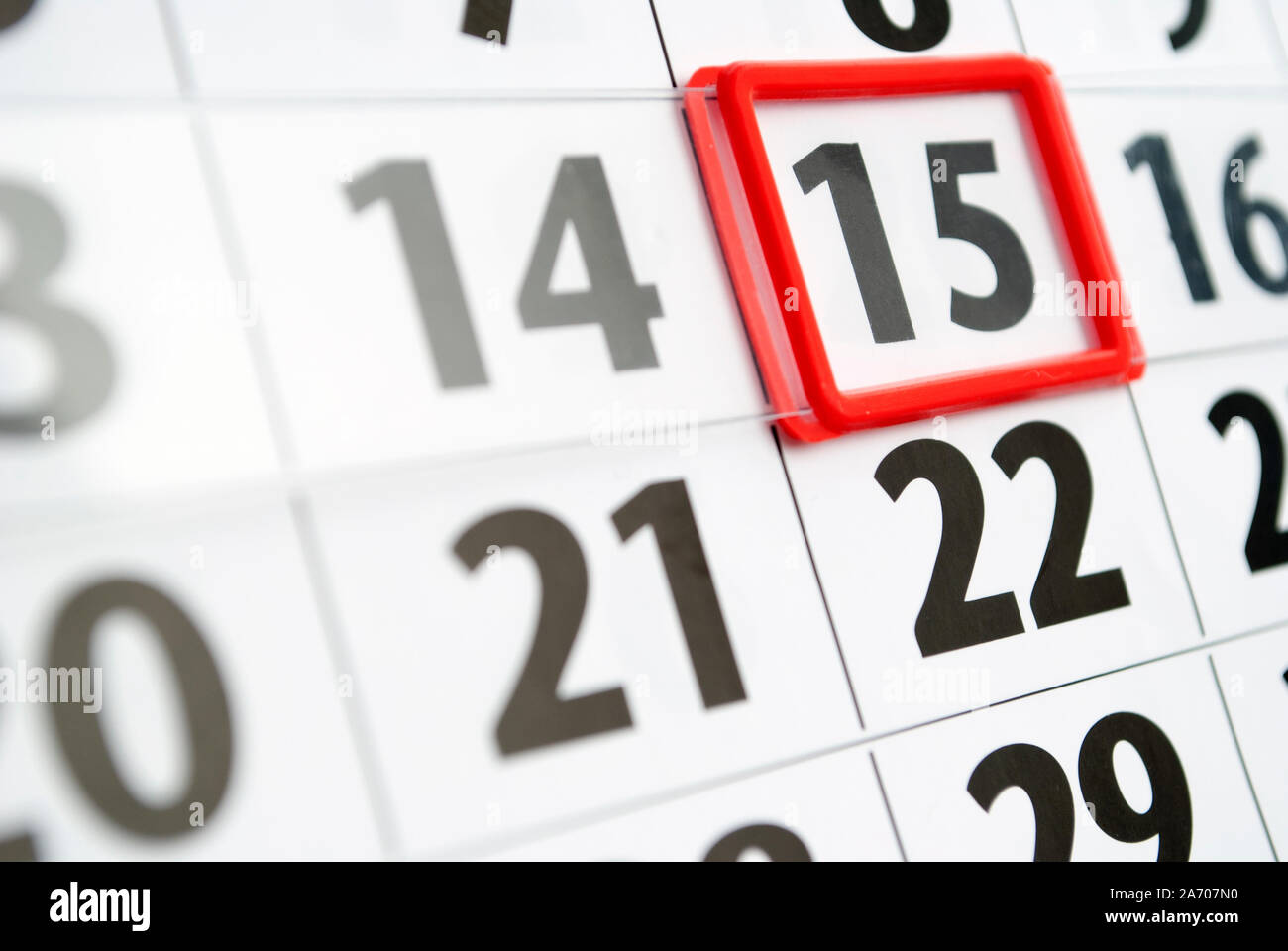 page is marked with a date calendar Stock Photo - Alamy