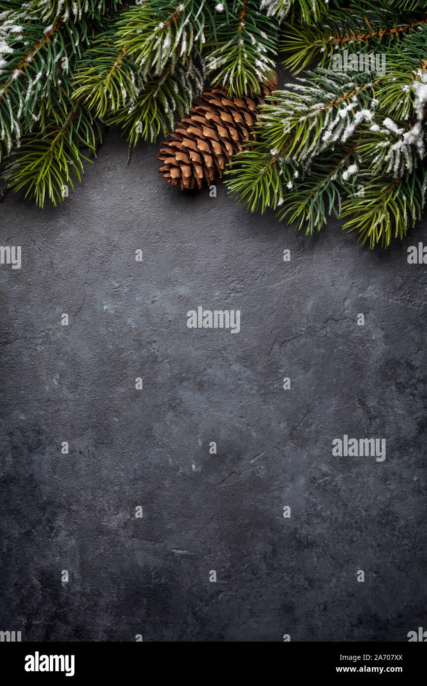 Christmas greeting card with fir tree and copy space for your xmas ...