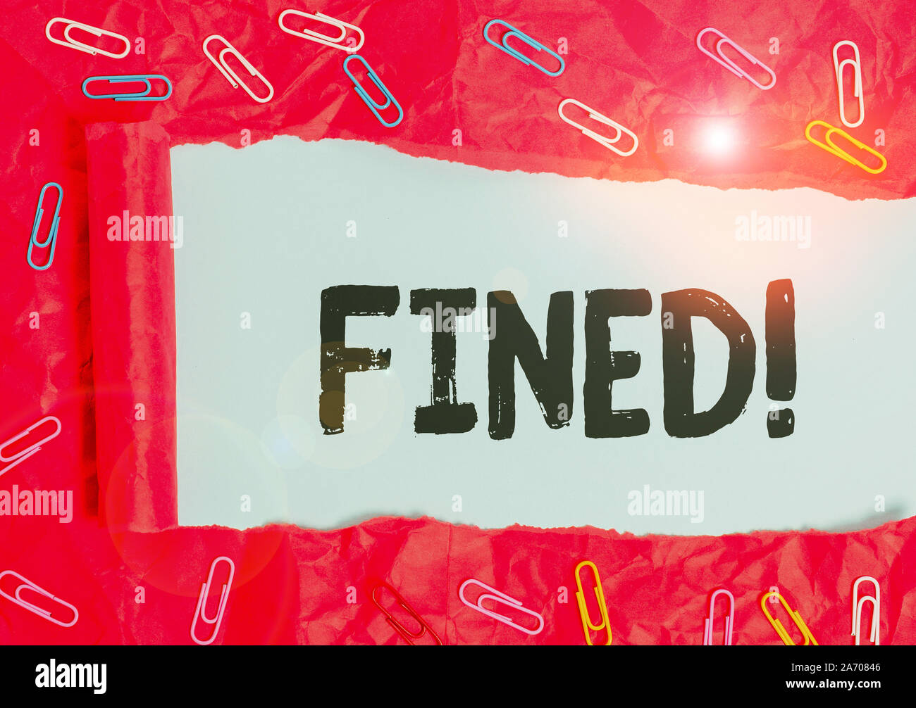 Handwriting text Fined. Conceptual photo clarify beer by causing ...