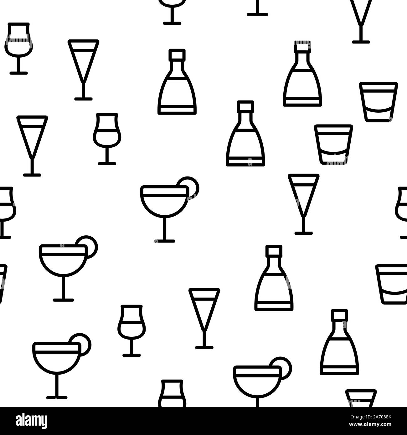 Alcohol Drink Vector Seamless Pattern Stock Vector Image & Art - Alamy