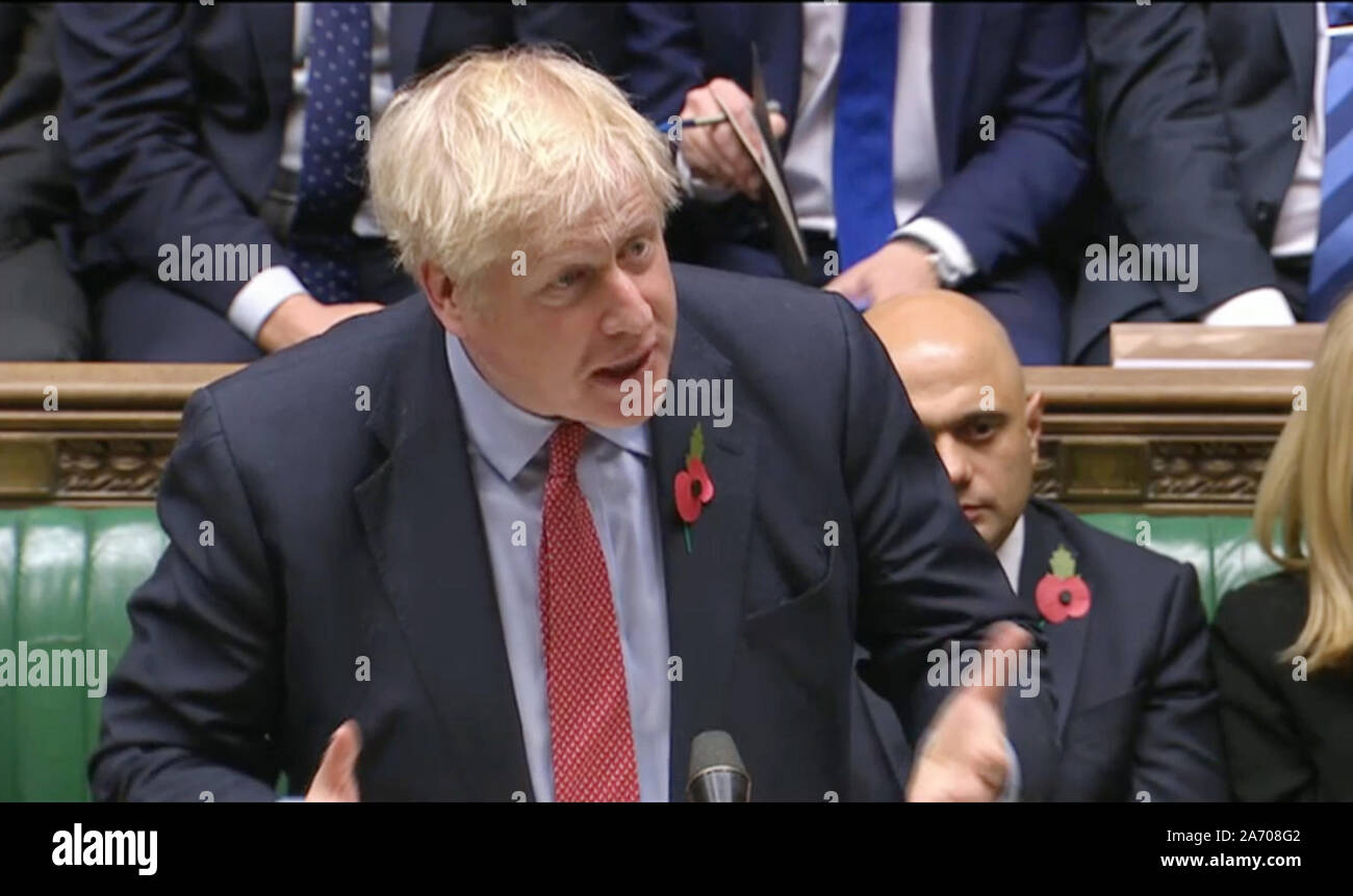 Boris johnson house of commons speaking hi-res stock photography and ...