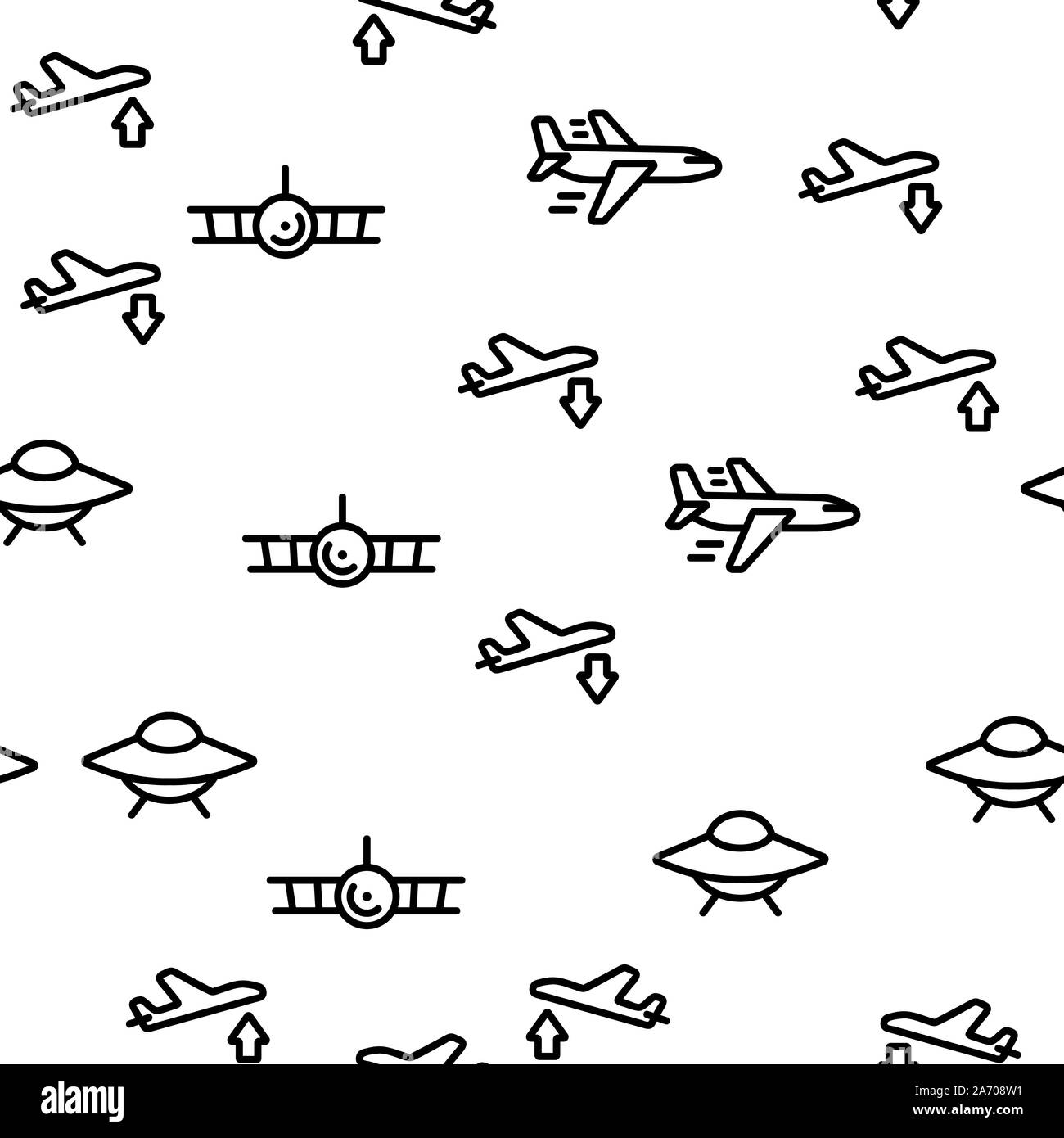 Aircraft Vector Seamless Pattern Stock Vector Image & Art - Alamy