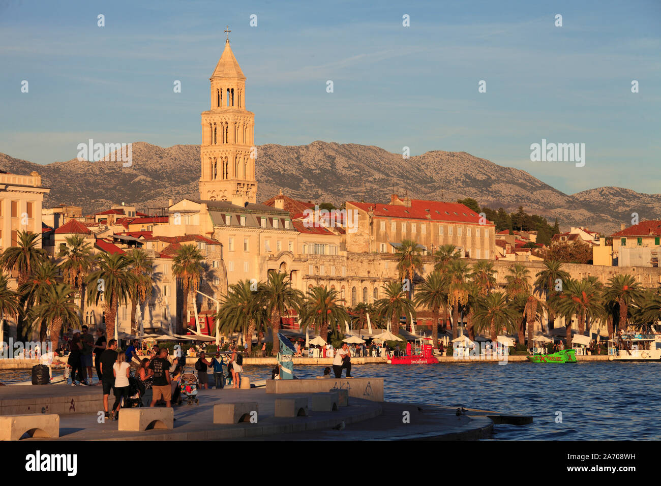 Croatia, Split, skyline, cathedral, harbor, people Stock Photo - Alamy