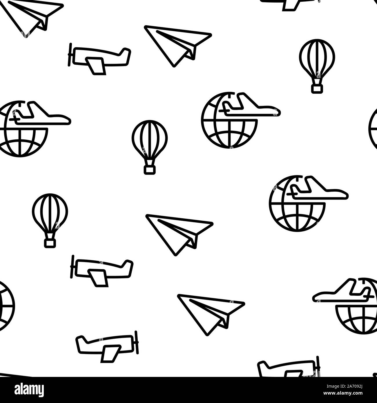Aircraft Vector Seamless Pattern Stock Vector Image & Art - Alamy