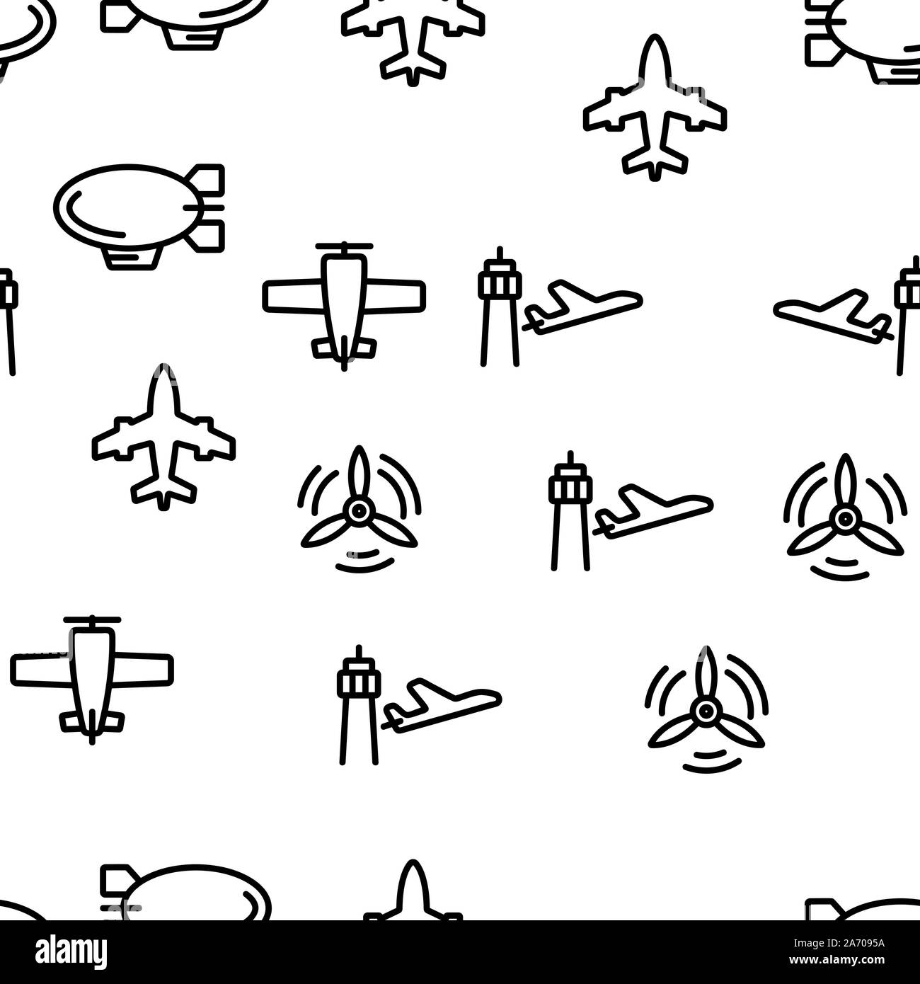 Aircraft Vector Seamless Pattern Stock Vector Image & Art - Alamy