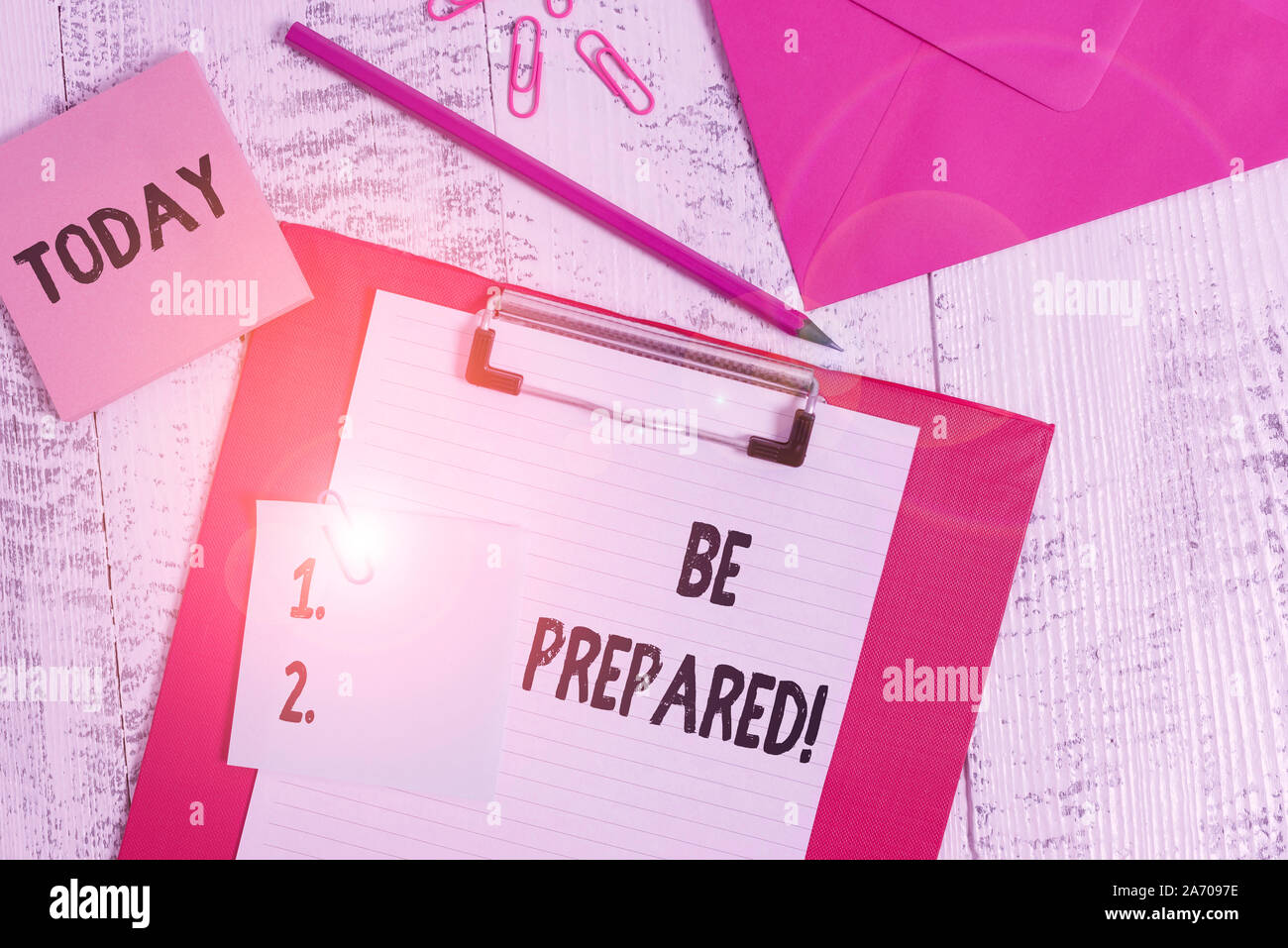 Word writing text Be Prepared. Business photo showcasing try be always ...