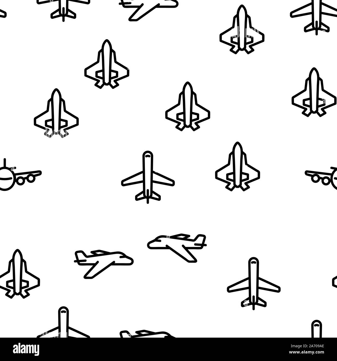 Aircraft Vector Seamless Pattern Stock Vector Image & Art - Alamy