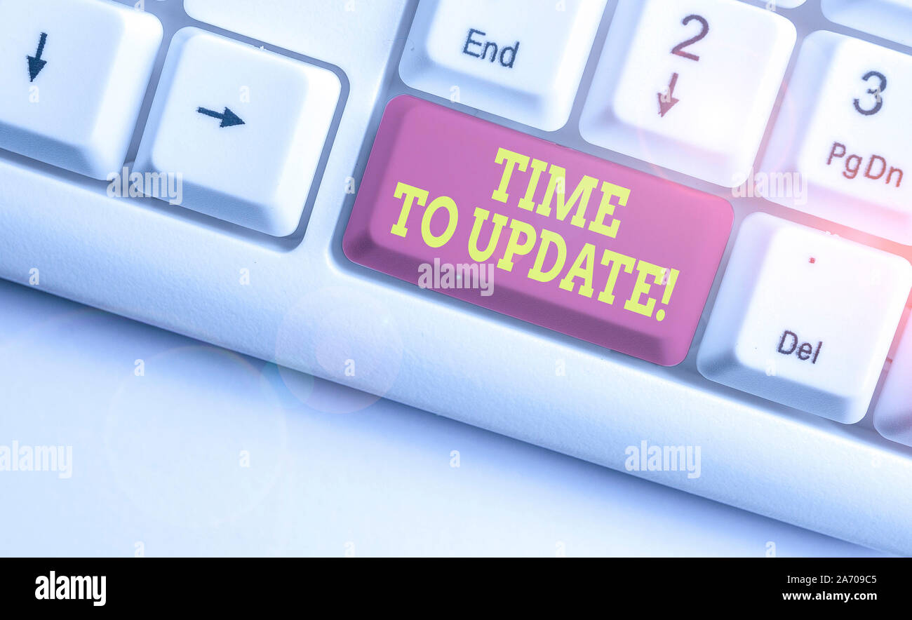 Text sign showing Time To Update. Business photo text this is right ...