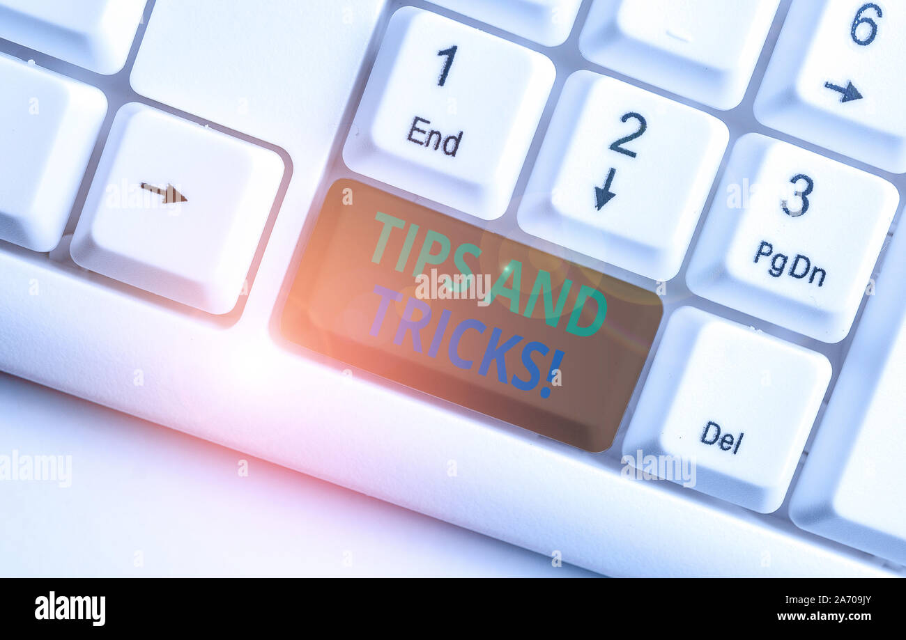 Handwriting text writing Tips And Tricks. Conceptual photo means piece ...