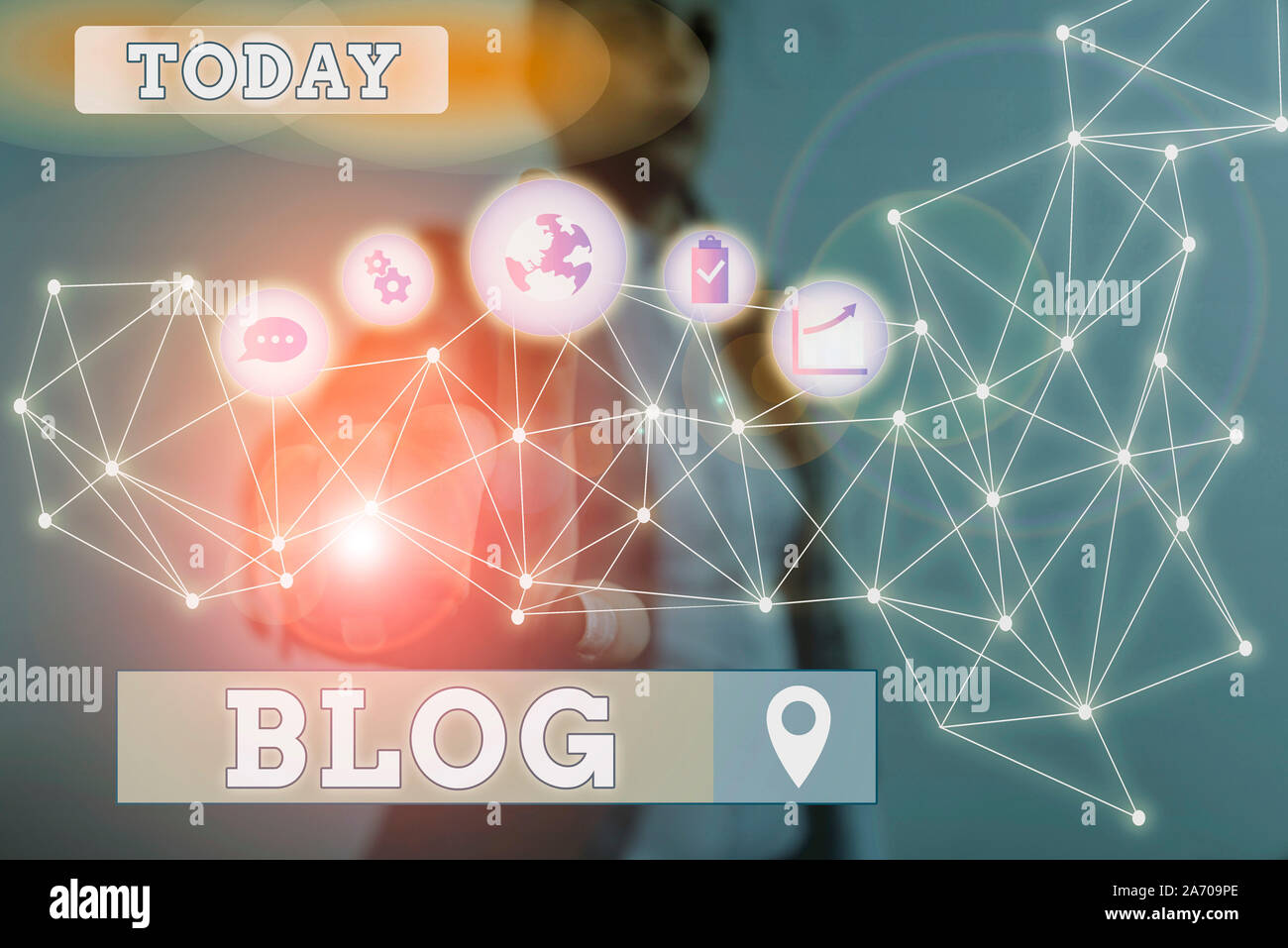 Writing note showing Blog. Business concept for regularly updated website web page run by ...