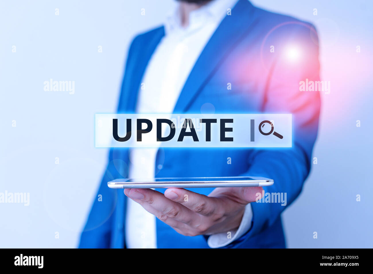 Conceptual hand writing showing Update. Concept meaning make something ...