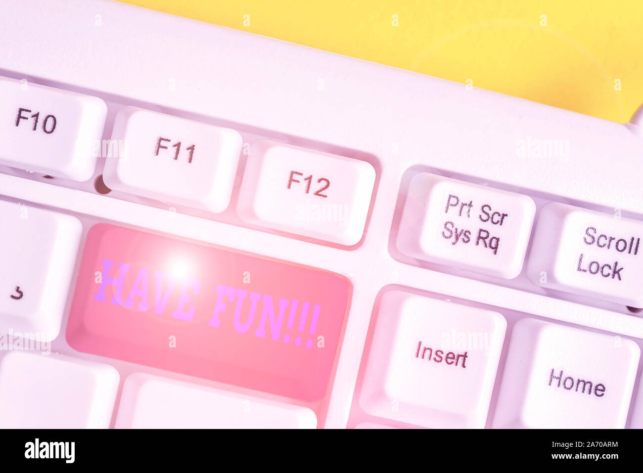 Writing note showing Have Fun. Business concept for wish somebody good ...