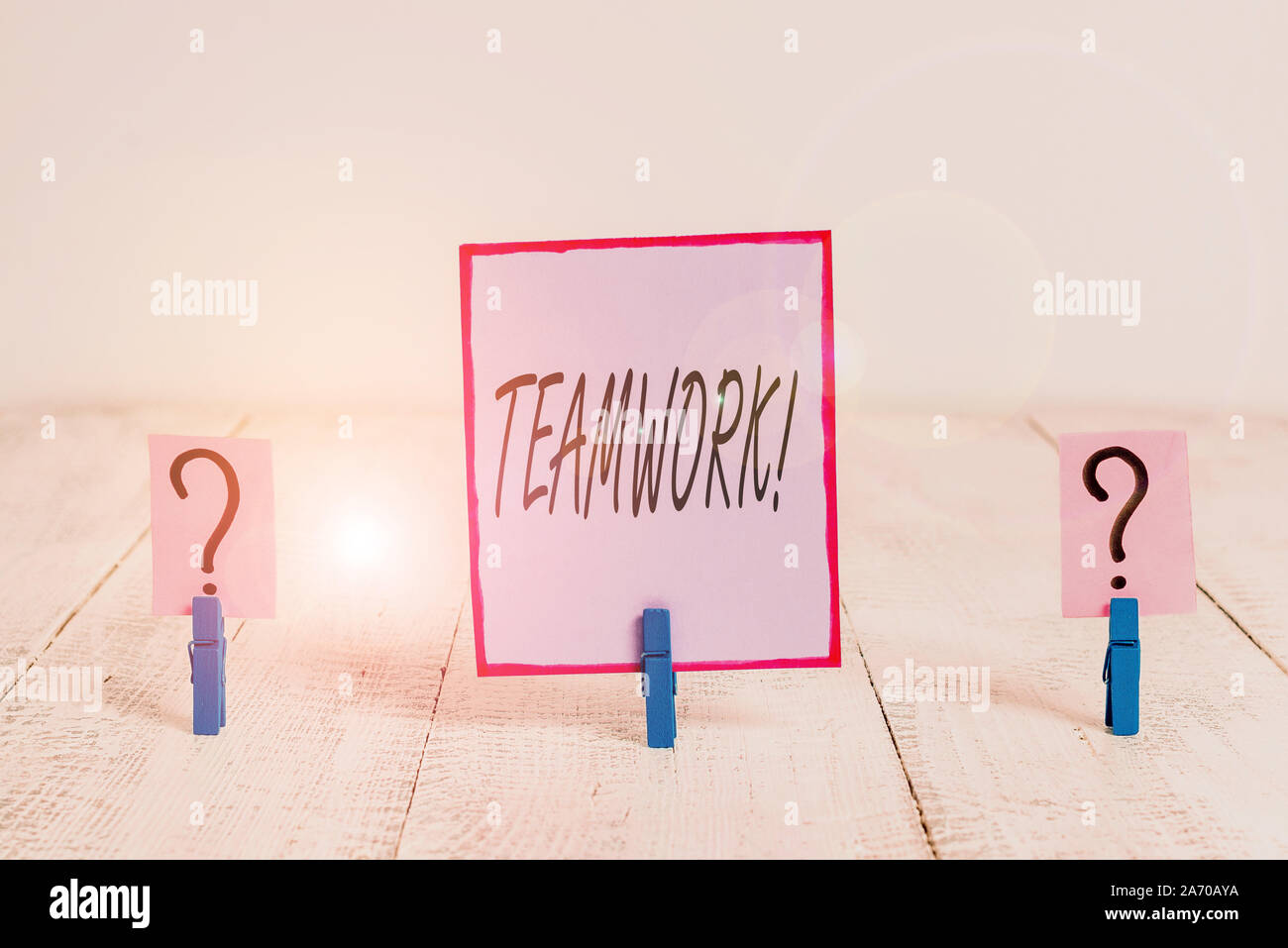 Handwriting text Teamwork. Conceptual photo combined action of group ...