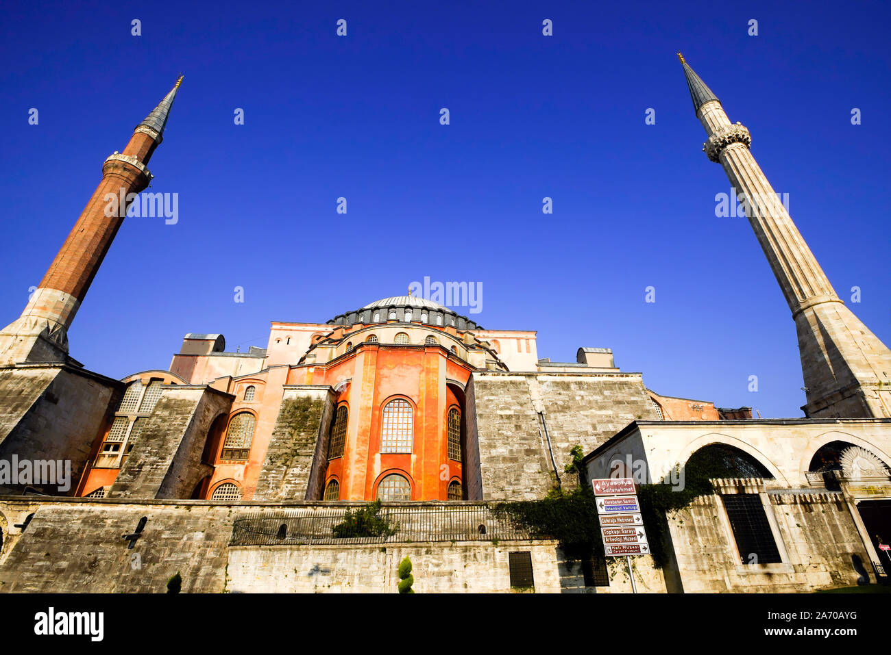 View of iconic church Hagia Sophia, Eastern Orthodox cathedral in ...
