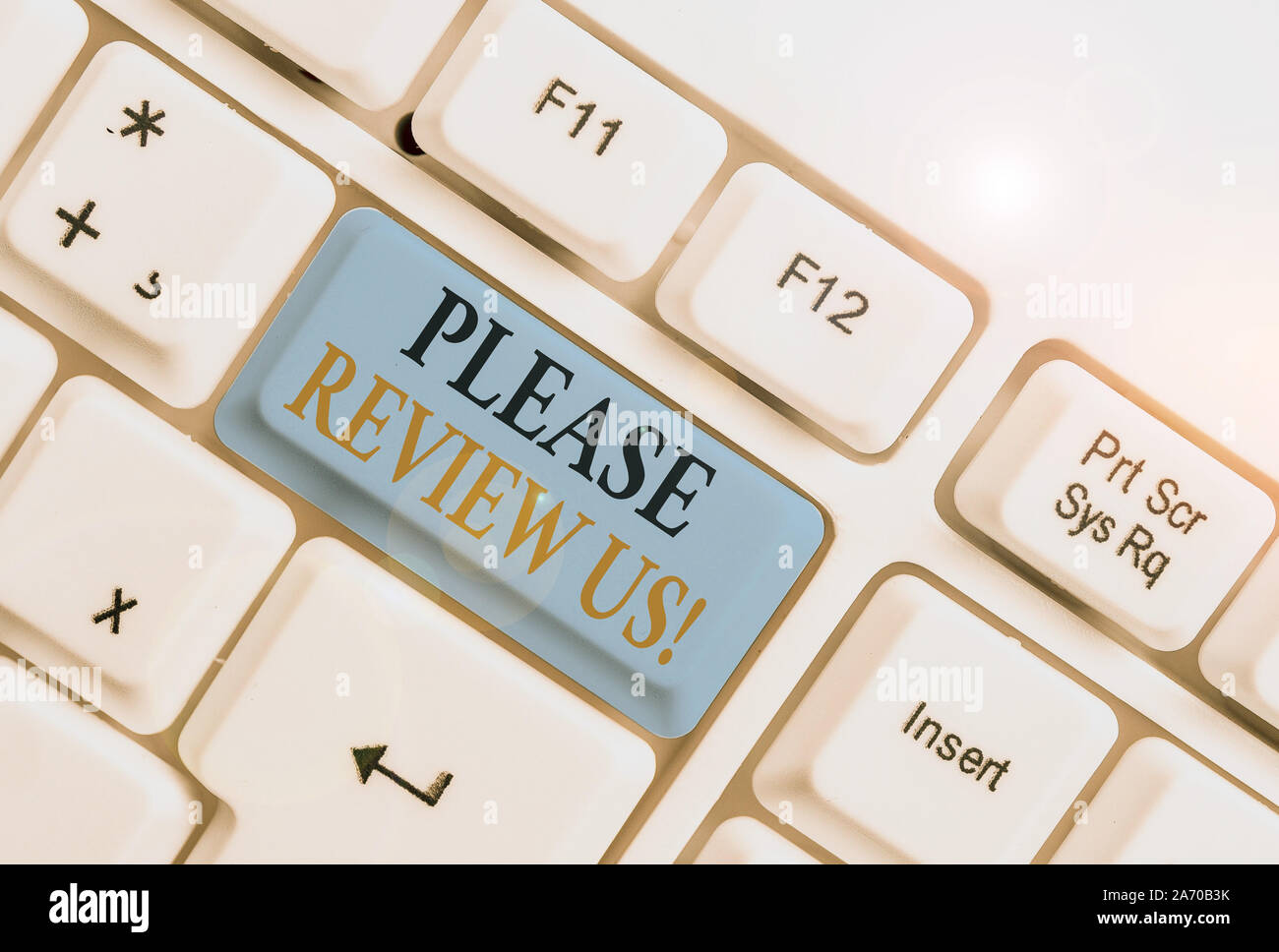 Handwriting text Please Review Us. Conceptual photo situation or system ...