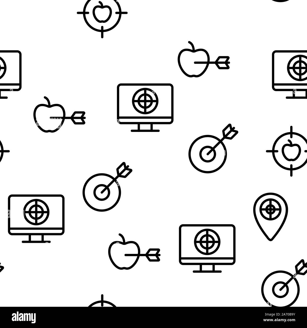 Target Aim Vector Seamless Pattern Stock Vector Image & Art - Alamy