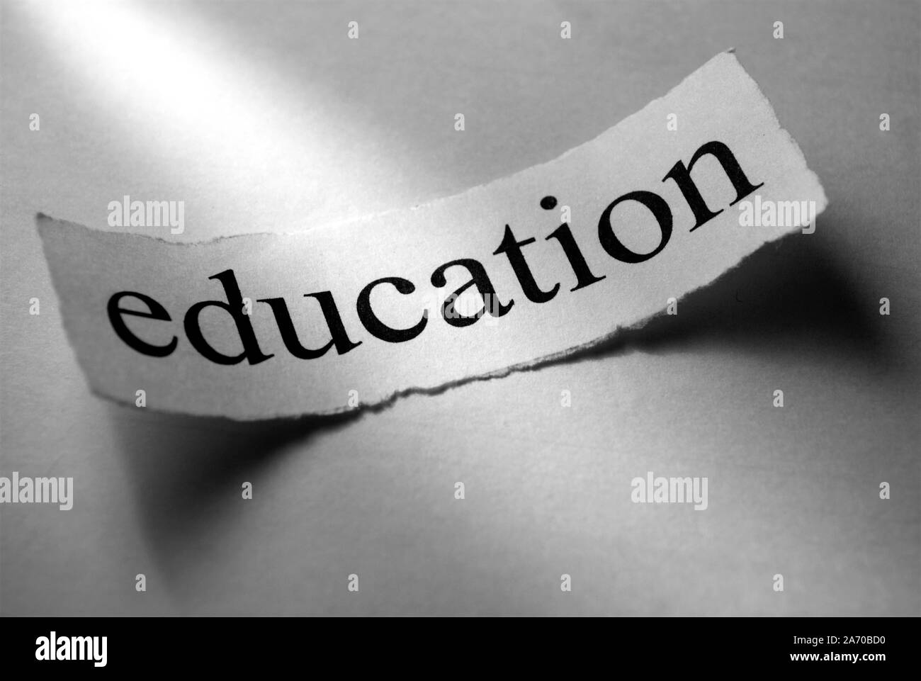 education written on a piece of paper Stock Photo - Alamy