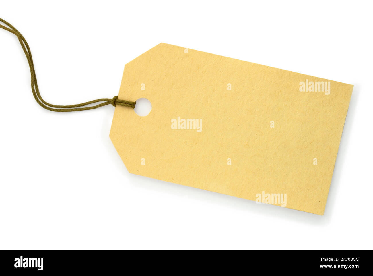 Label from a cardboard on a white background Stock Photo - Alamy