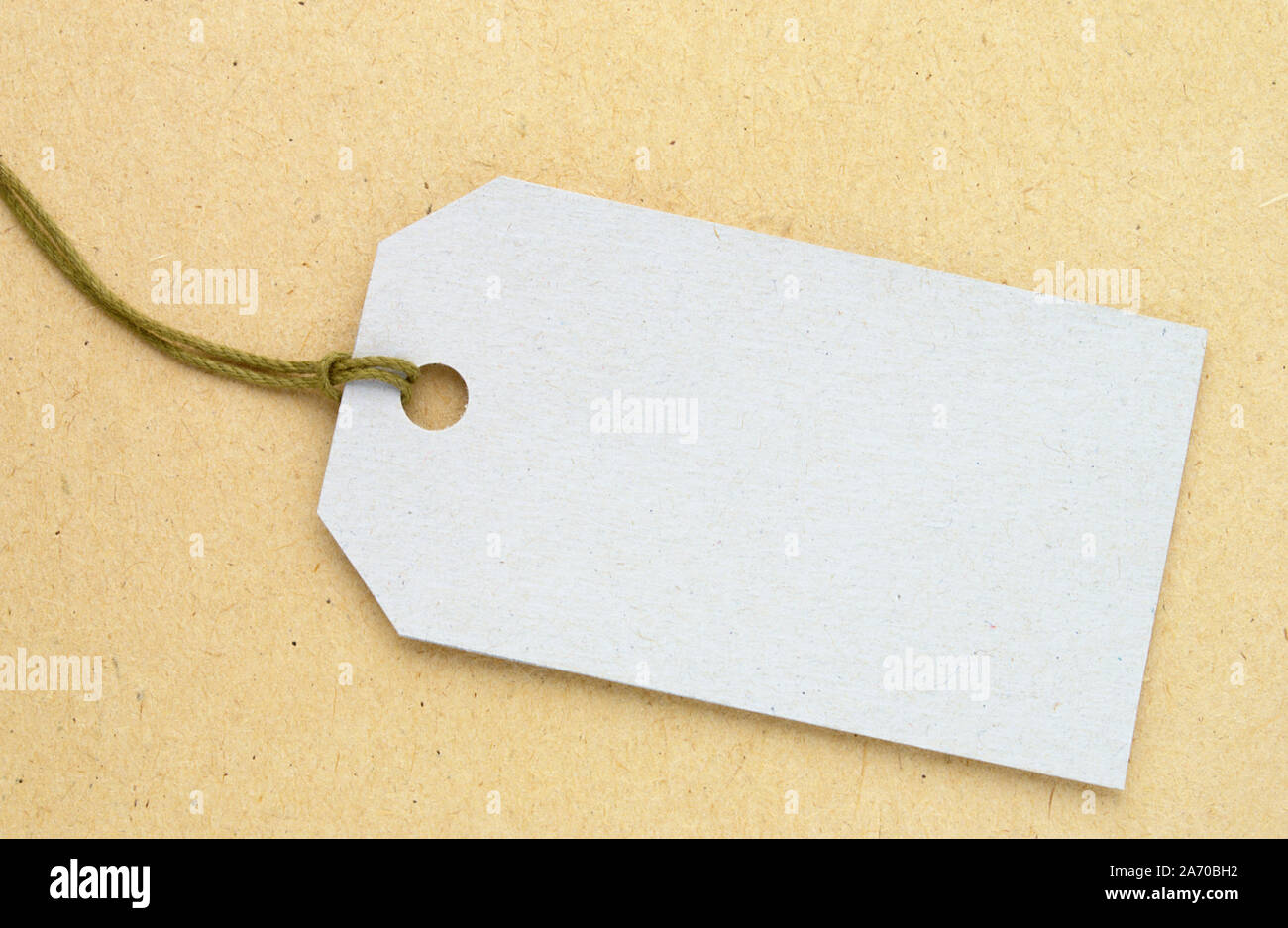Label from a cardboard on a white background Stock Photo - Alamy