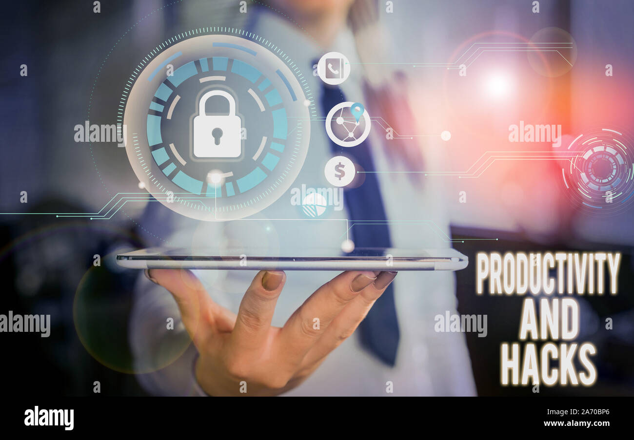 Conceptual hand writing showing Productivity Hacks. Concept meaning ...