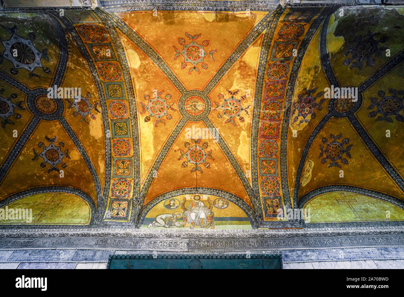 Inside famous Hagia Sophia Cathedral in Istanbul (Constantinople ...