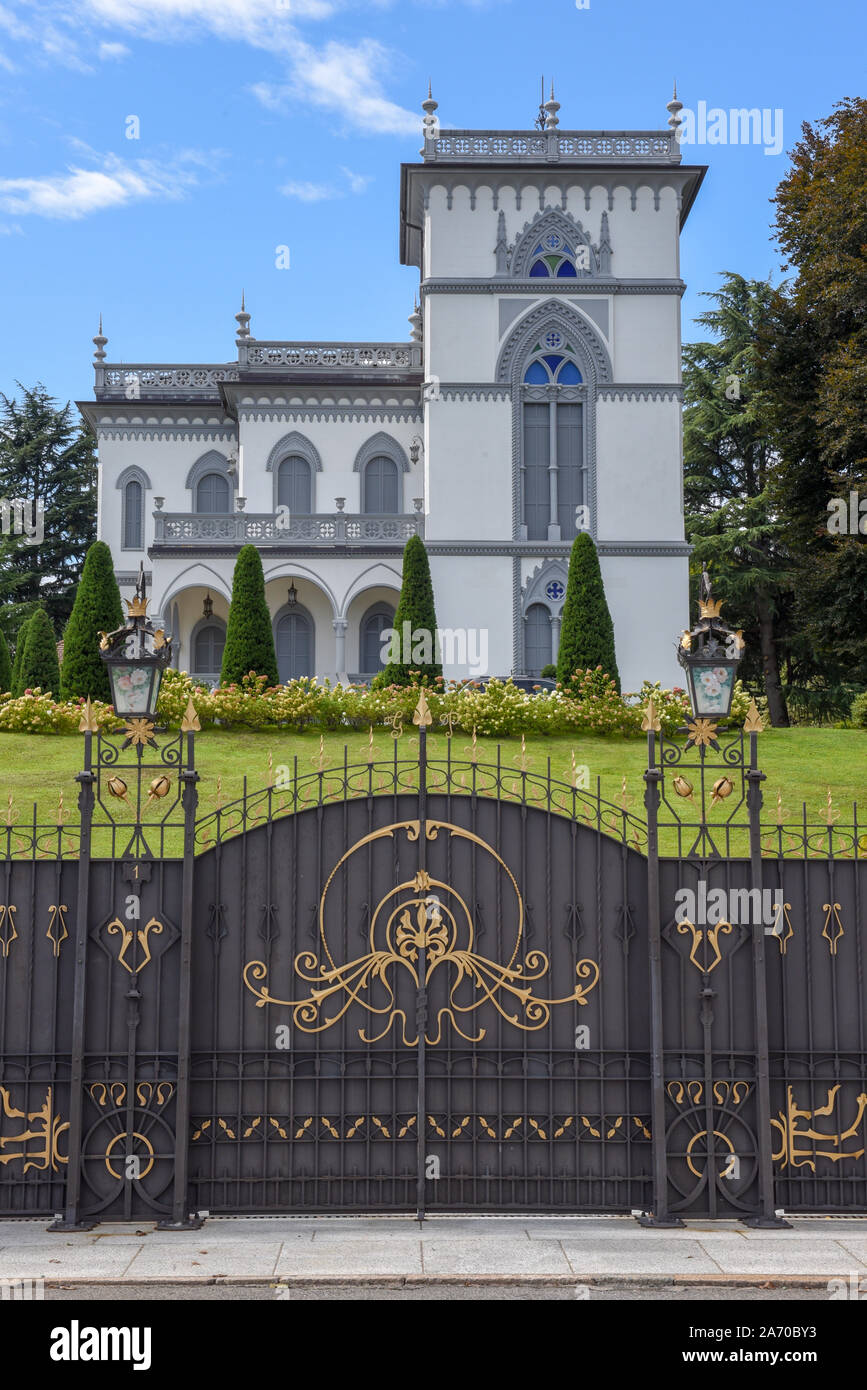 Stresa, Italy - 8 September 2019: old palace at Stresa on Italy Stock ...