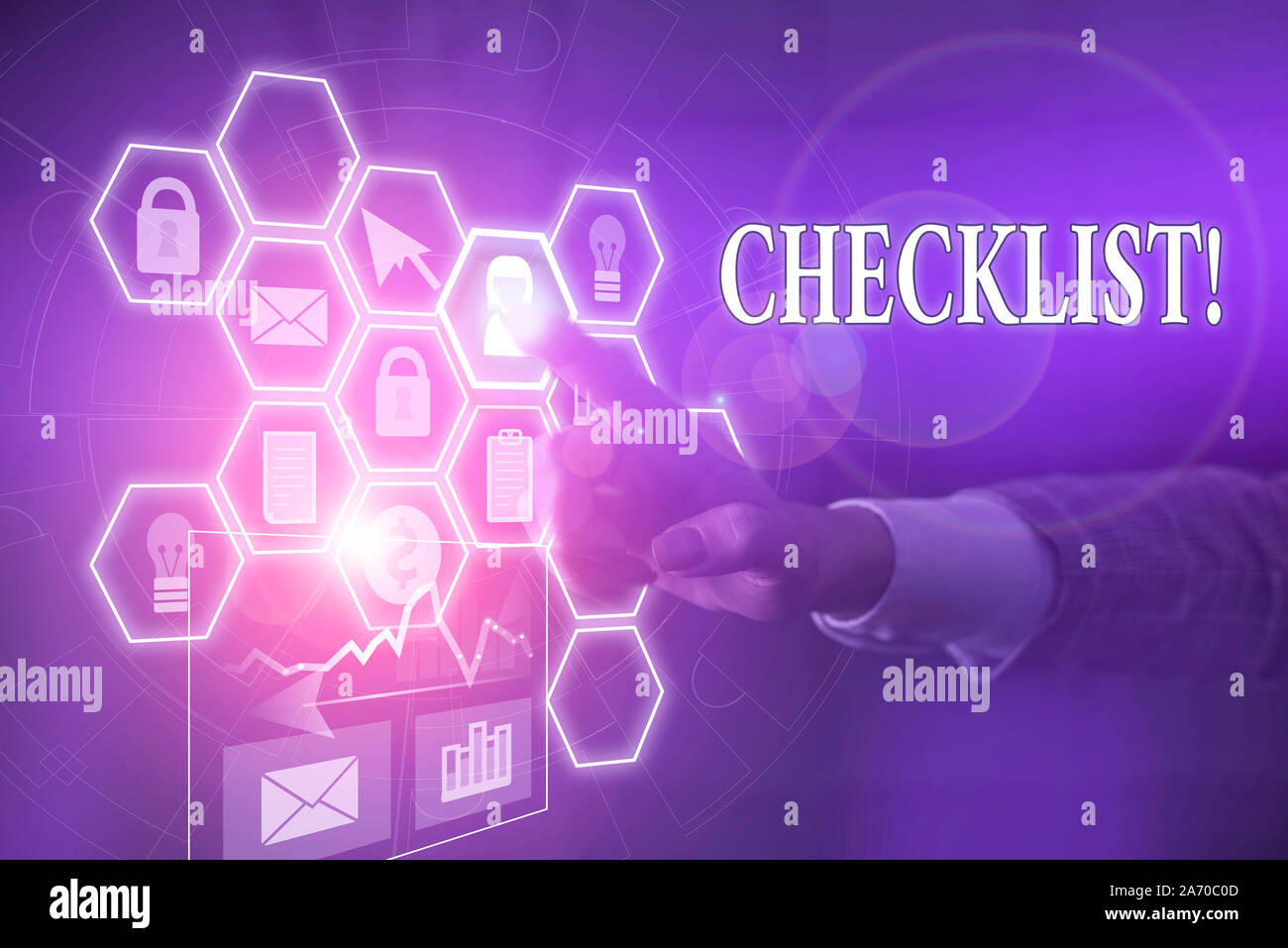 Writing note showing Checklist. Business concept for list items ...