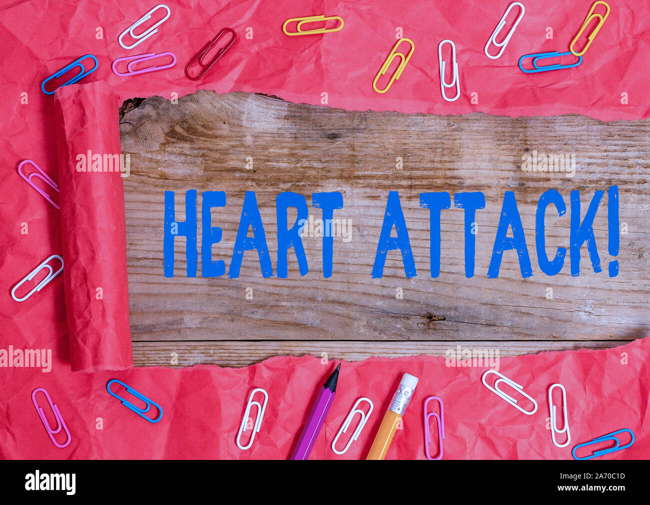 Handwriting text writing Heart Attack. Conceptual photo sudden ...