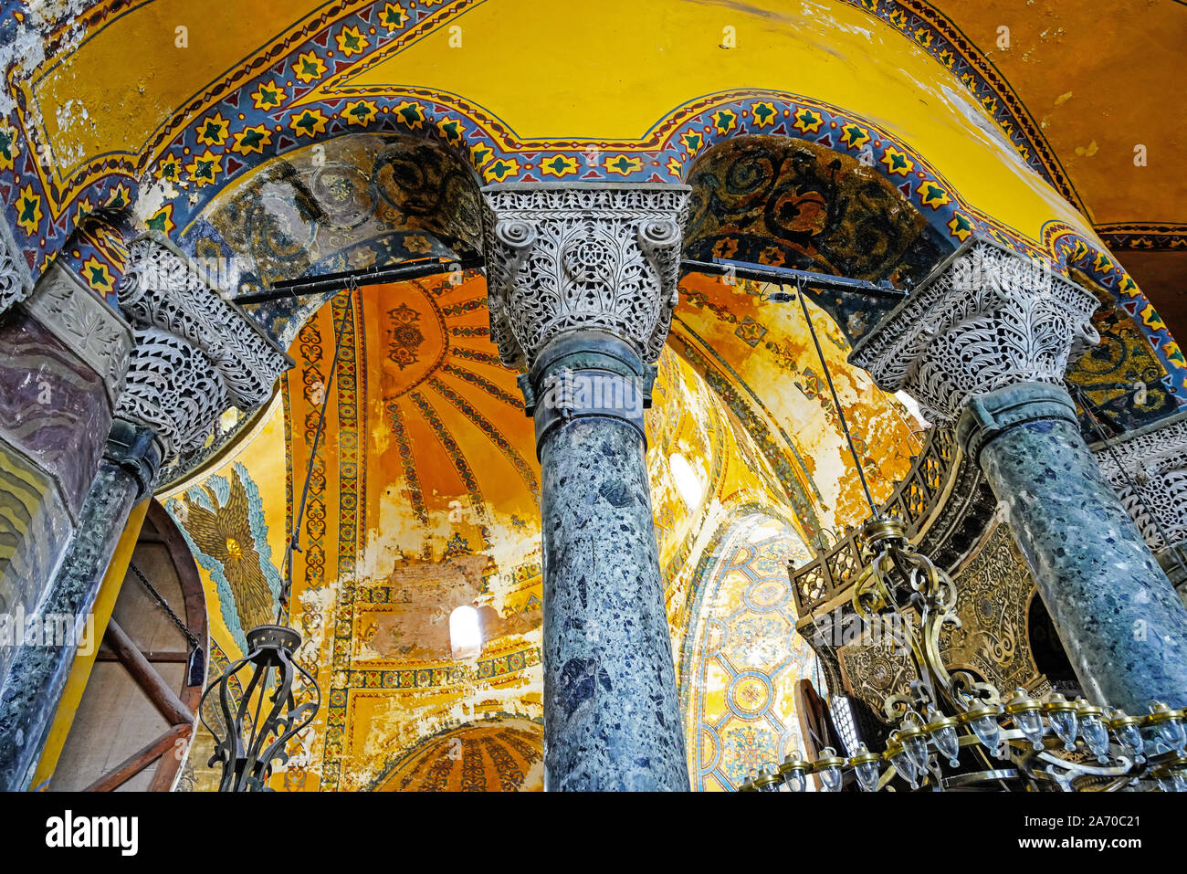 Inside famous Hagia Sophia Cathedral in Istanbul (Constantinople ...