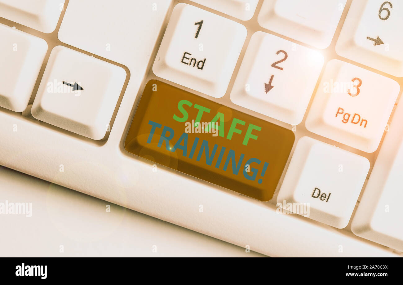 Handwriting text writing Staff Training. Conceptual photo learn ...
