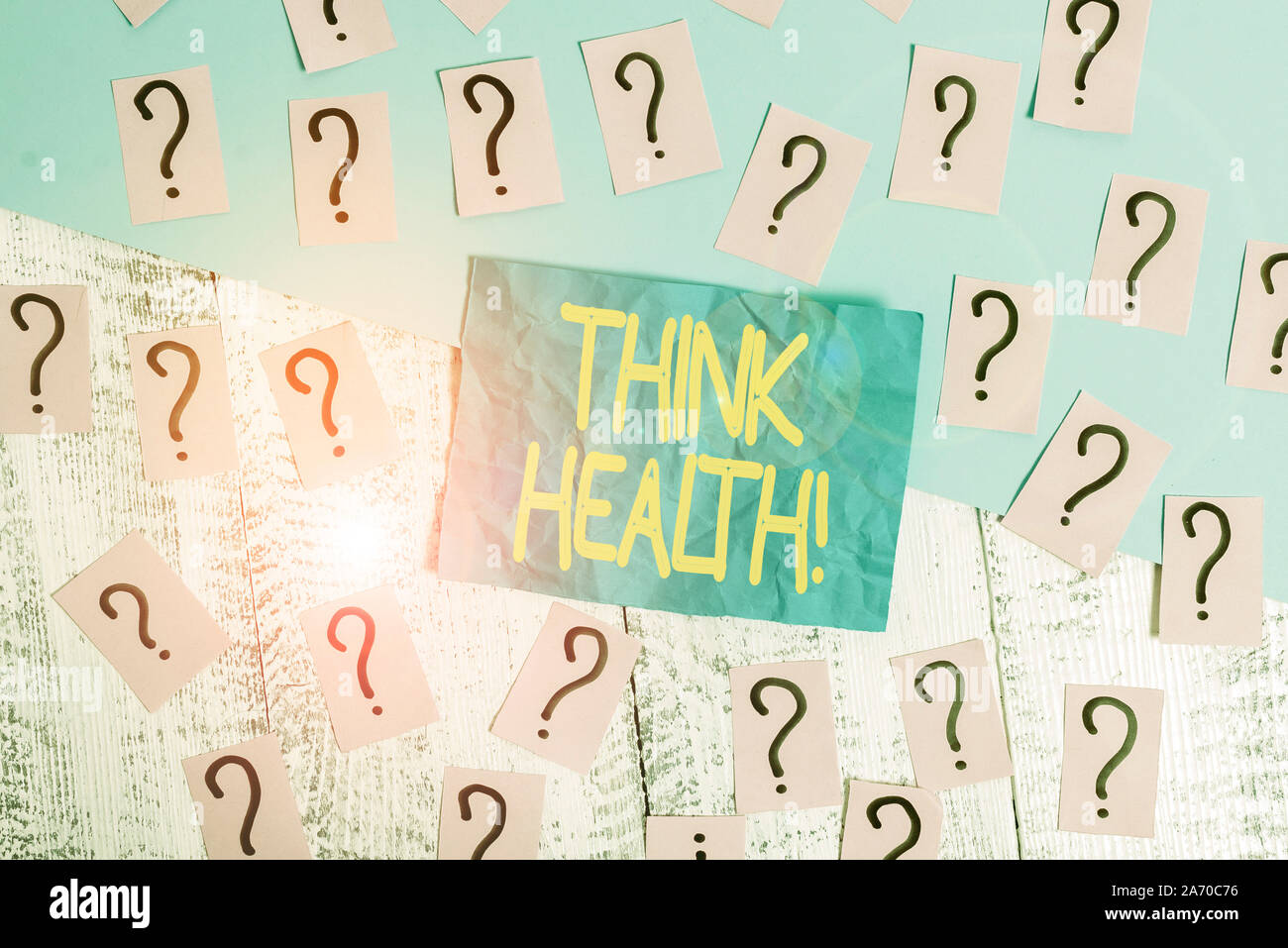 Handwriting text writing Think Health. Conceptual photo state of ...