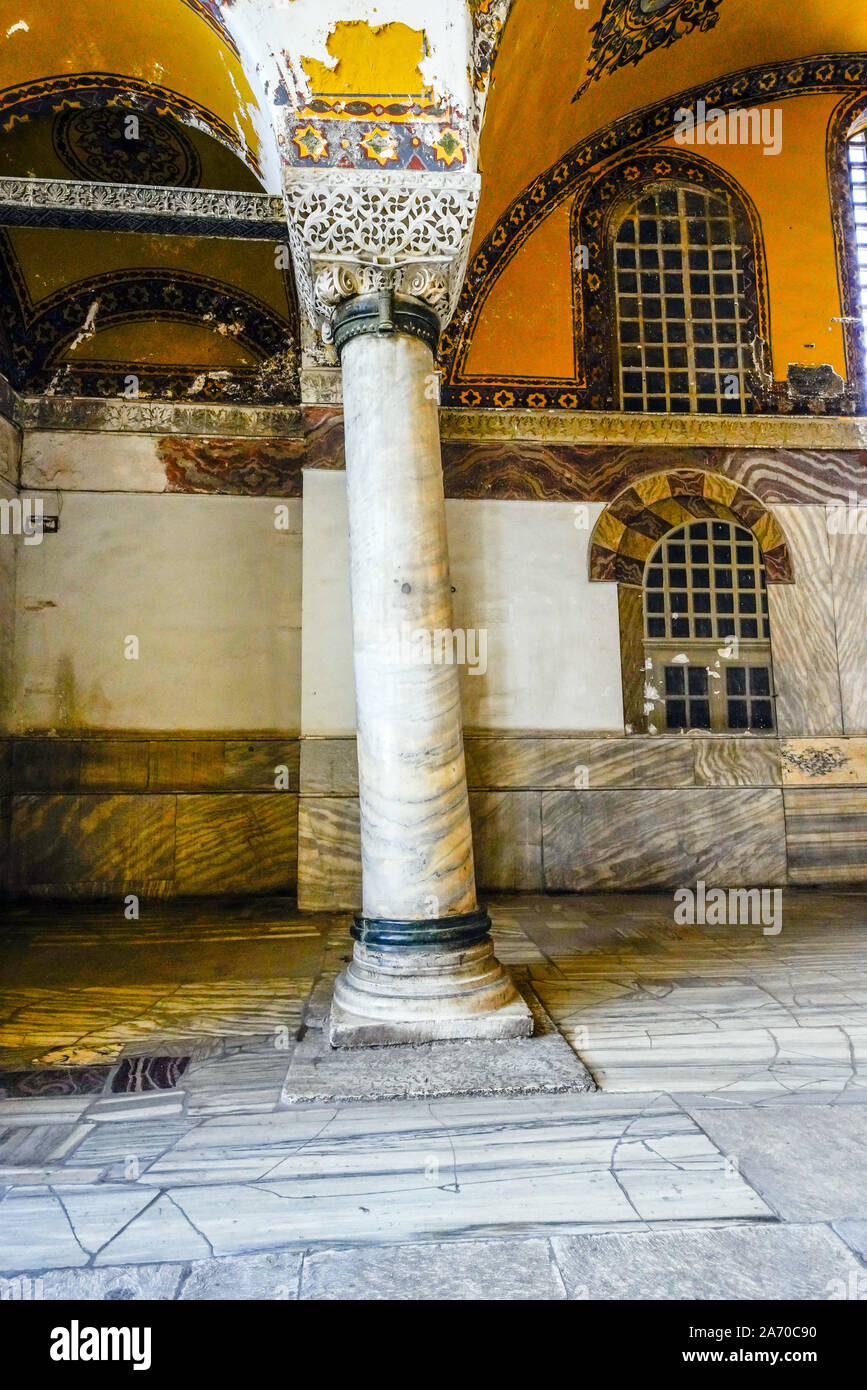 Inside famous Hagia Sophia Cathedral in Istanbul (Constantinople ...