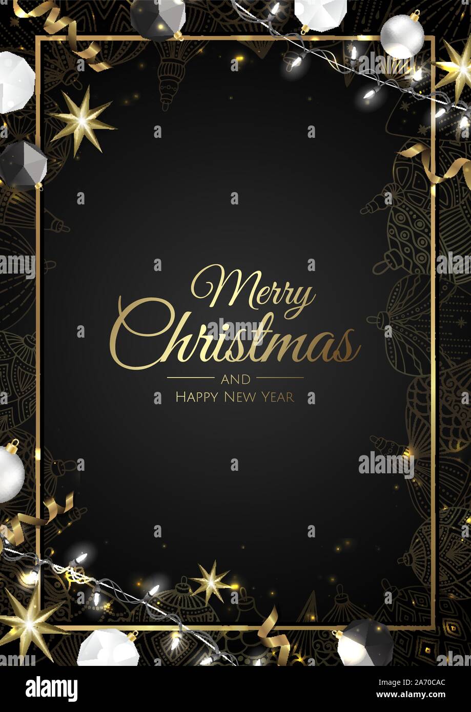 Merry Christmas background with christmas element. Vector illustration ...