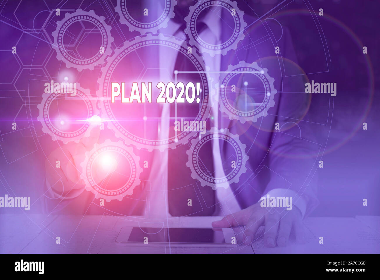 Text sign showing Plan 2020. Business photo showcasing detailed ...