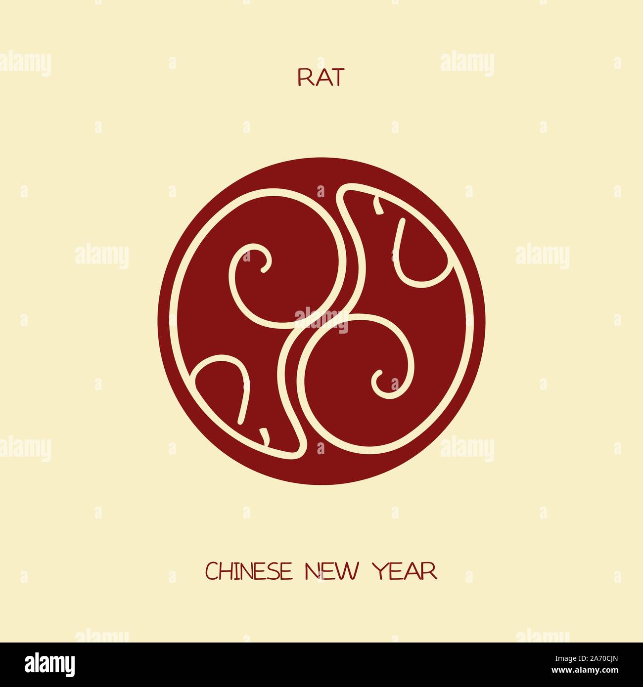 Year of the rat vector vectors Stock Vector Images - Alamy