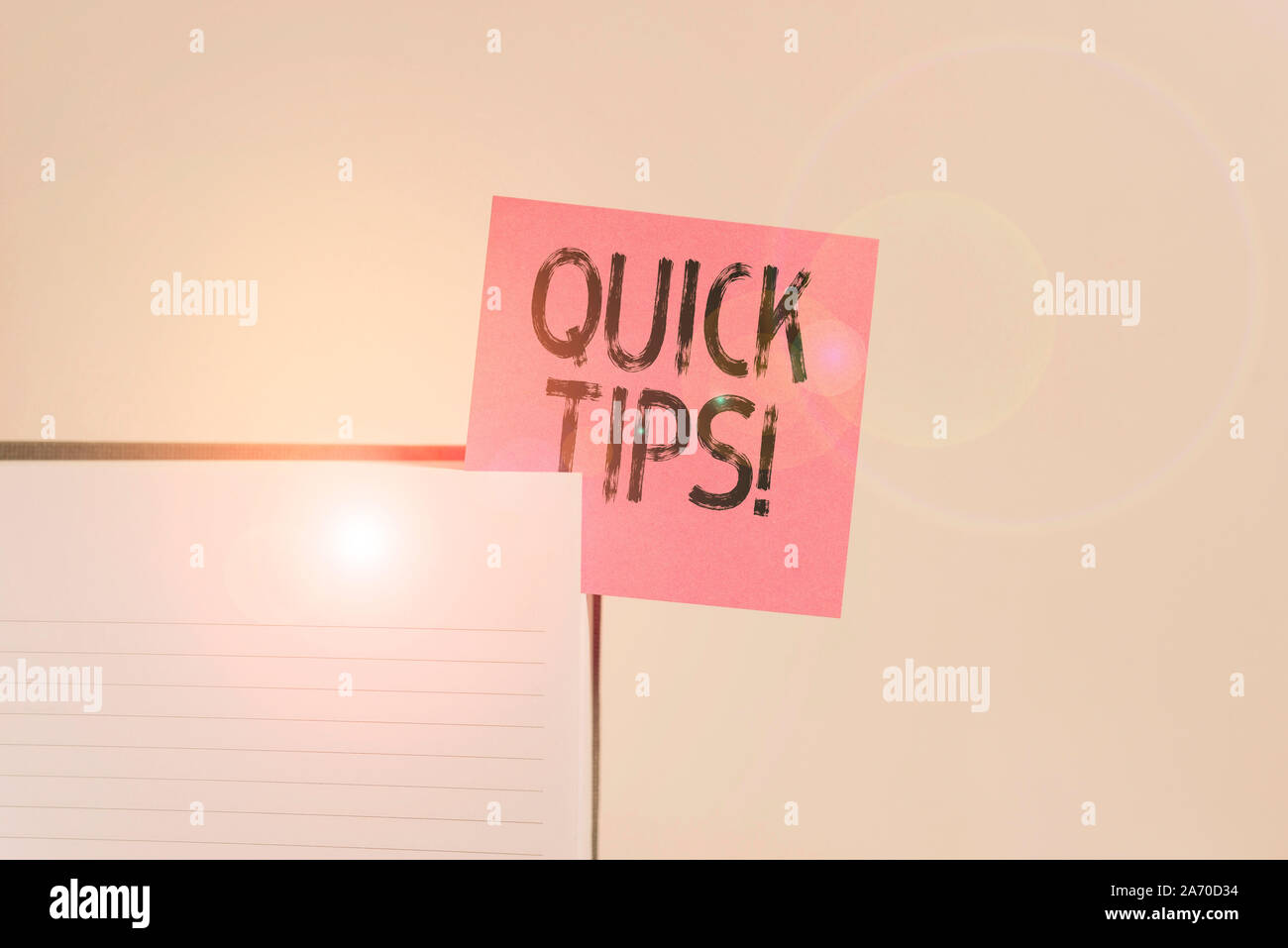 Text sign showing Quick Tips. Business photo showcasing small but ...