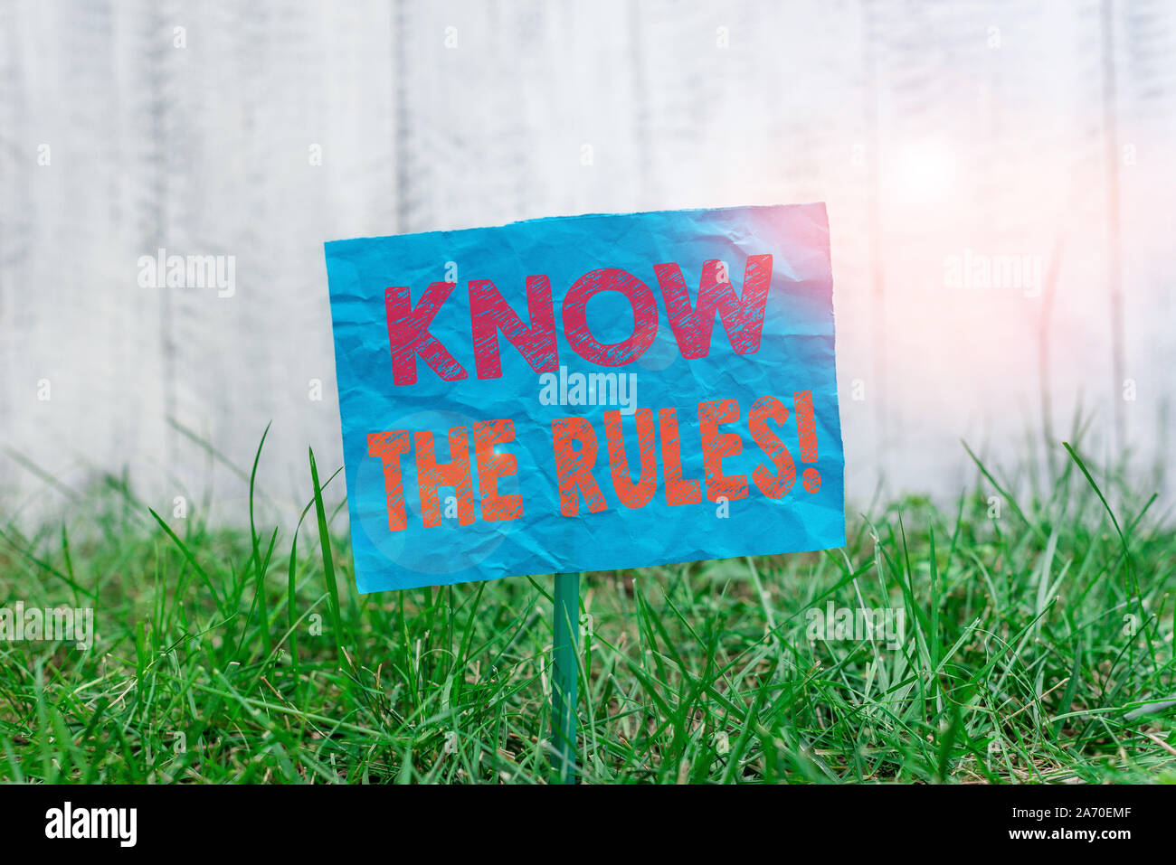 Text sign showing Know The Rules. Business photo showcasing set ...
