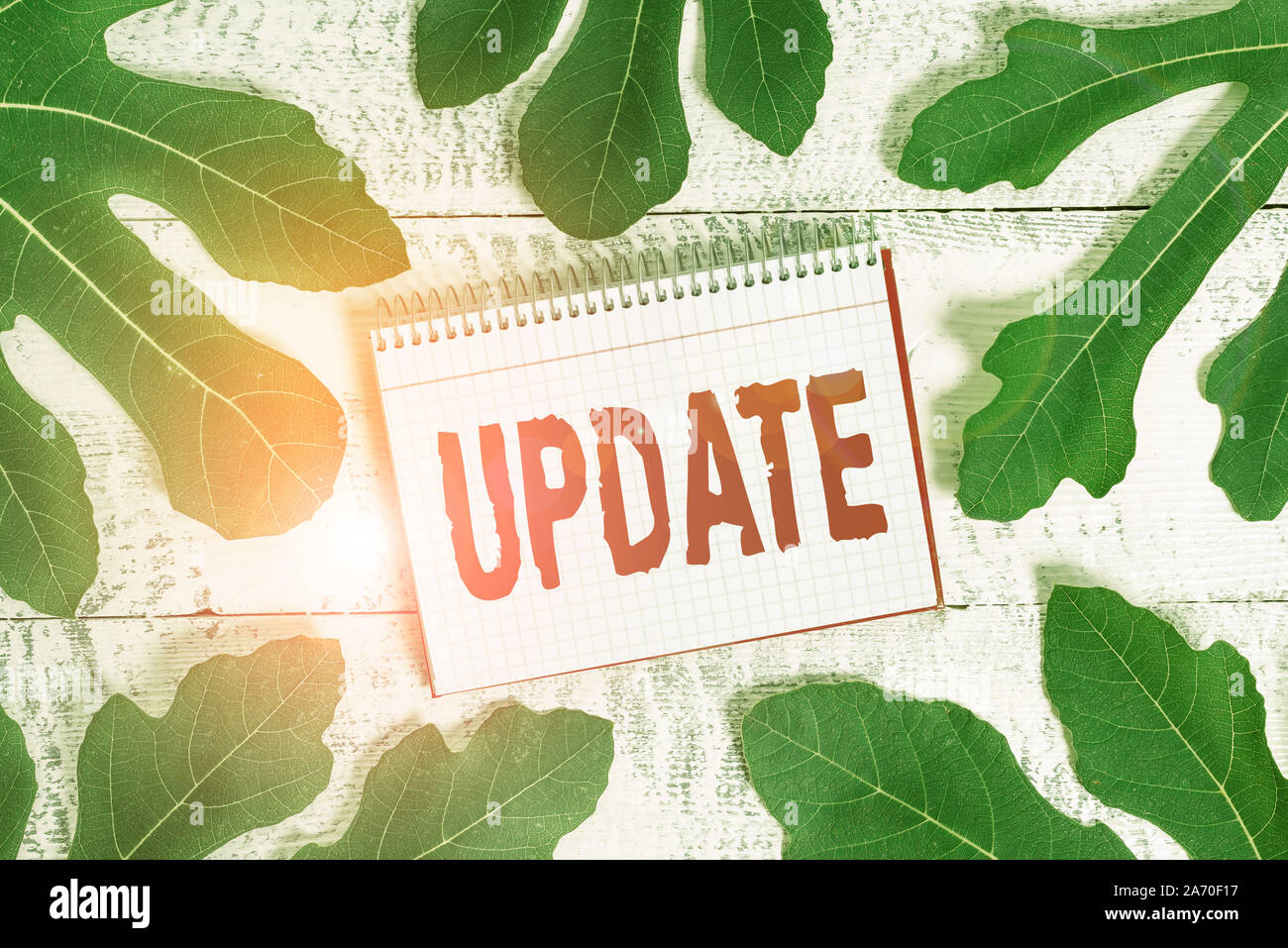 Conceptual hand writing showing Update. Concept meaning make something ...