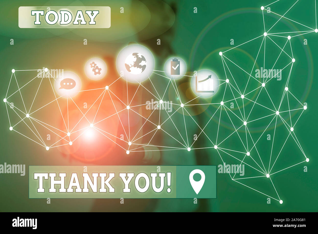 Writing note showing Thank You. Business concept for polite expression ...