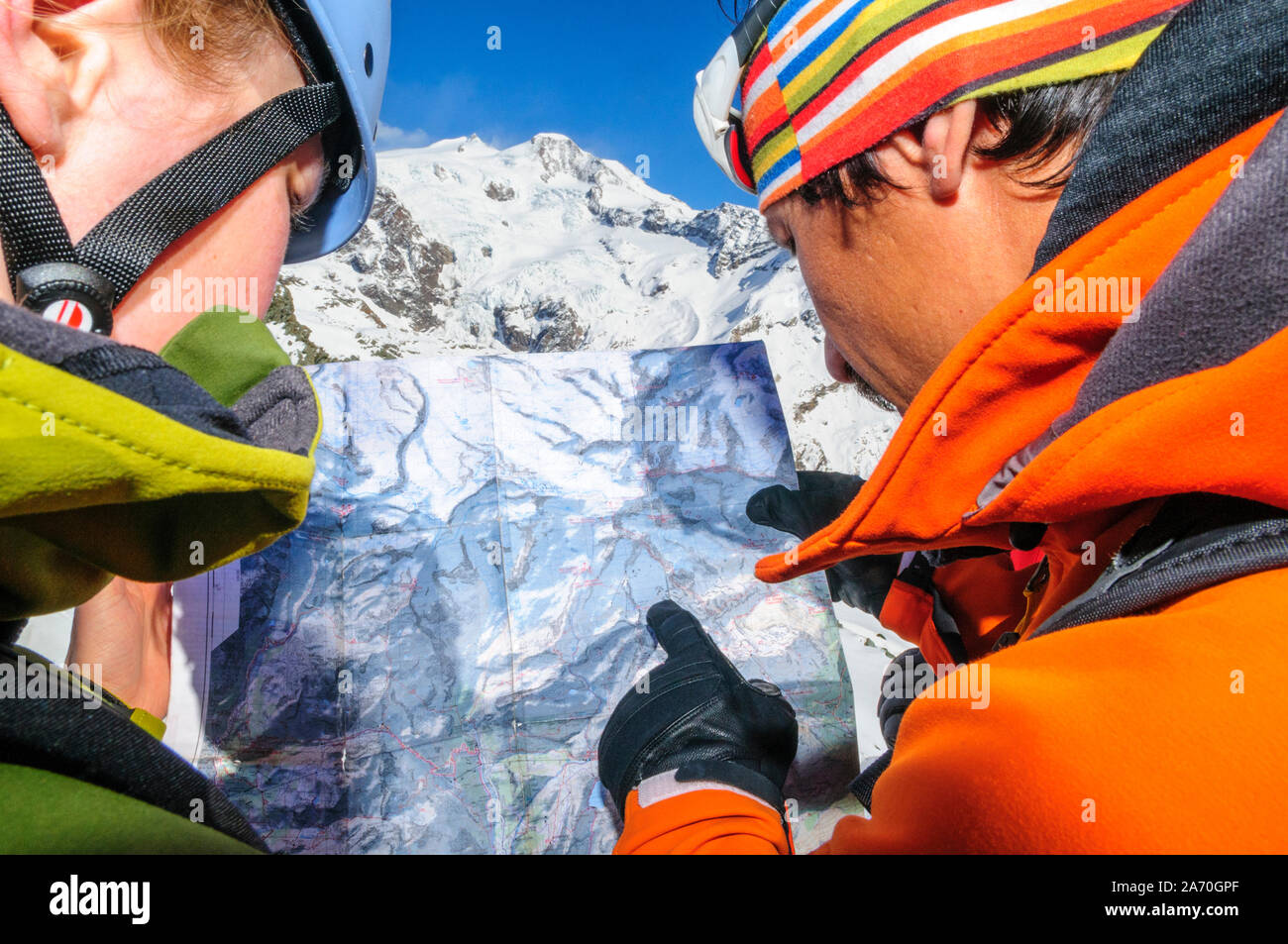 Orientation on map Stock Photo - Alamy