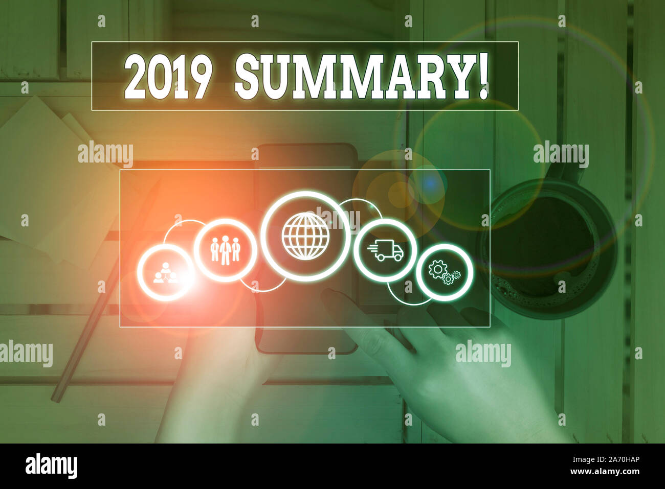 Text sign showing 2019 Summary. Business photo text summarizing past ...