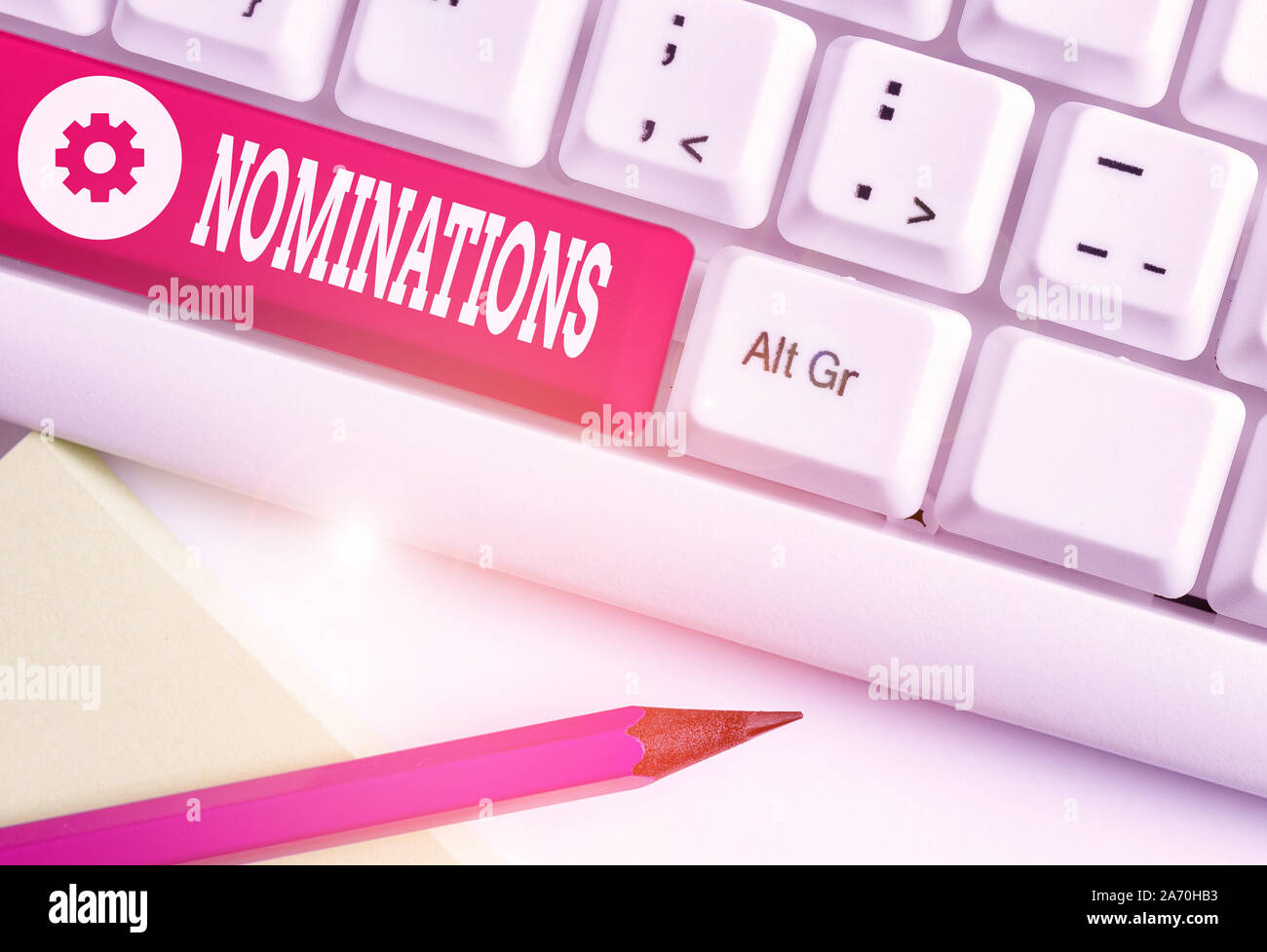 Word writing text Nominations. Business photo showcasing action of ...