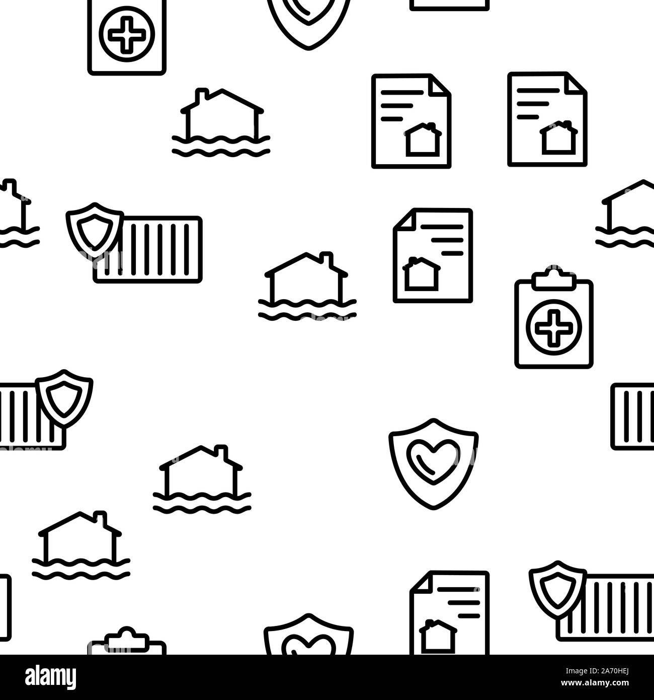 Insurance Vector Seamless Pattern Stock Vector Image & Art - Alamy