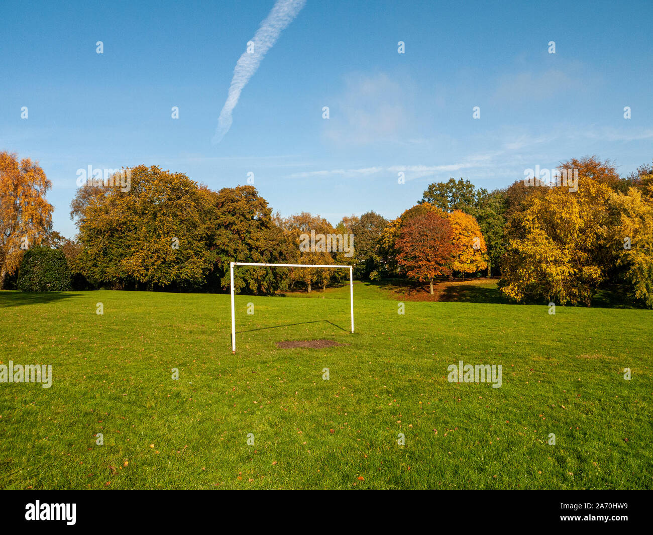 Football field goal posts hi-res stock photography and images - Alamy