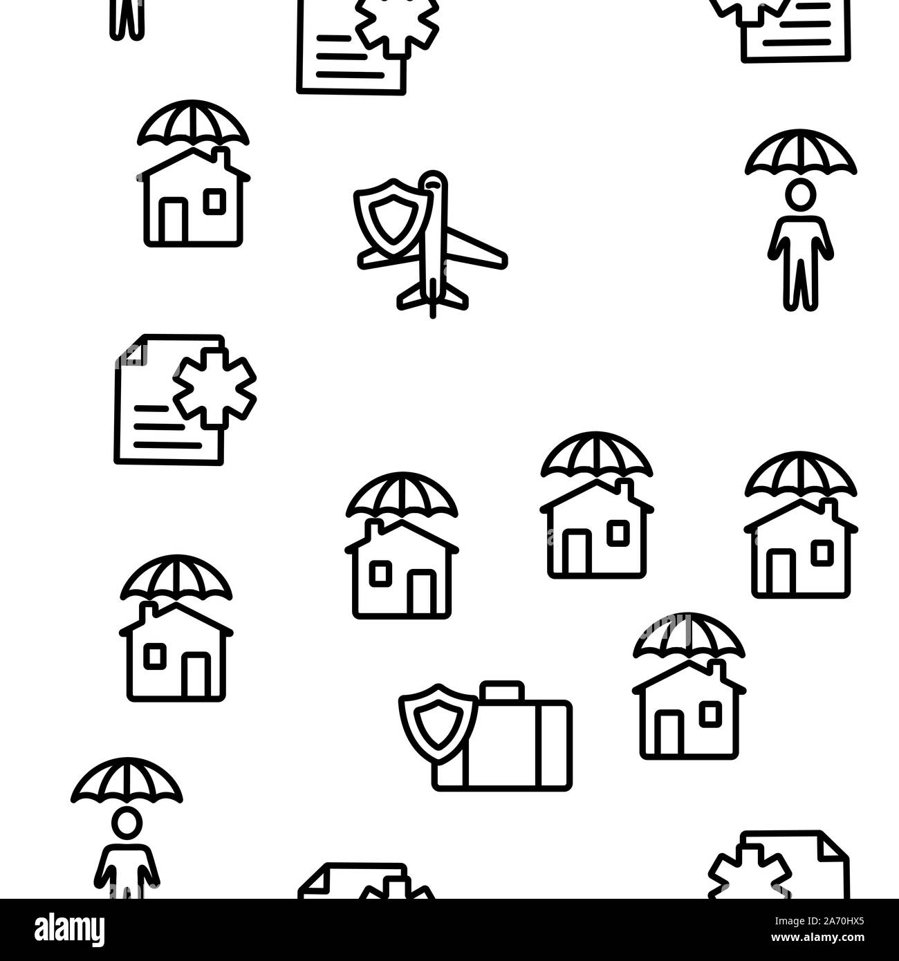 Insurance Vector Seamless Pattern Stock Vector Image & Art - Alamy