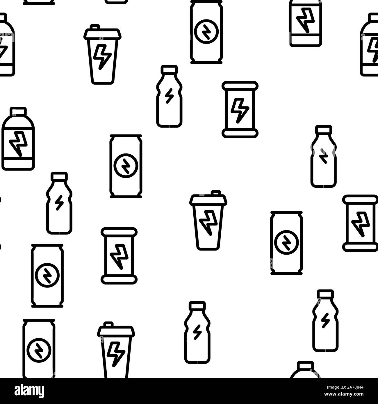 Energy Drink Vector Seamless Pattern Stock Vector Image & Art - Alamy