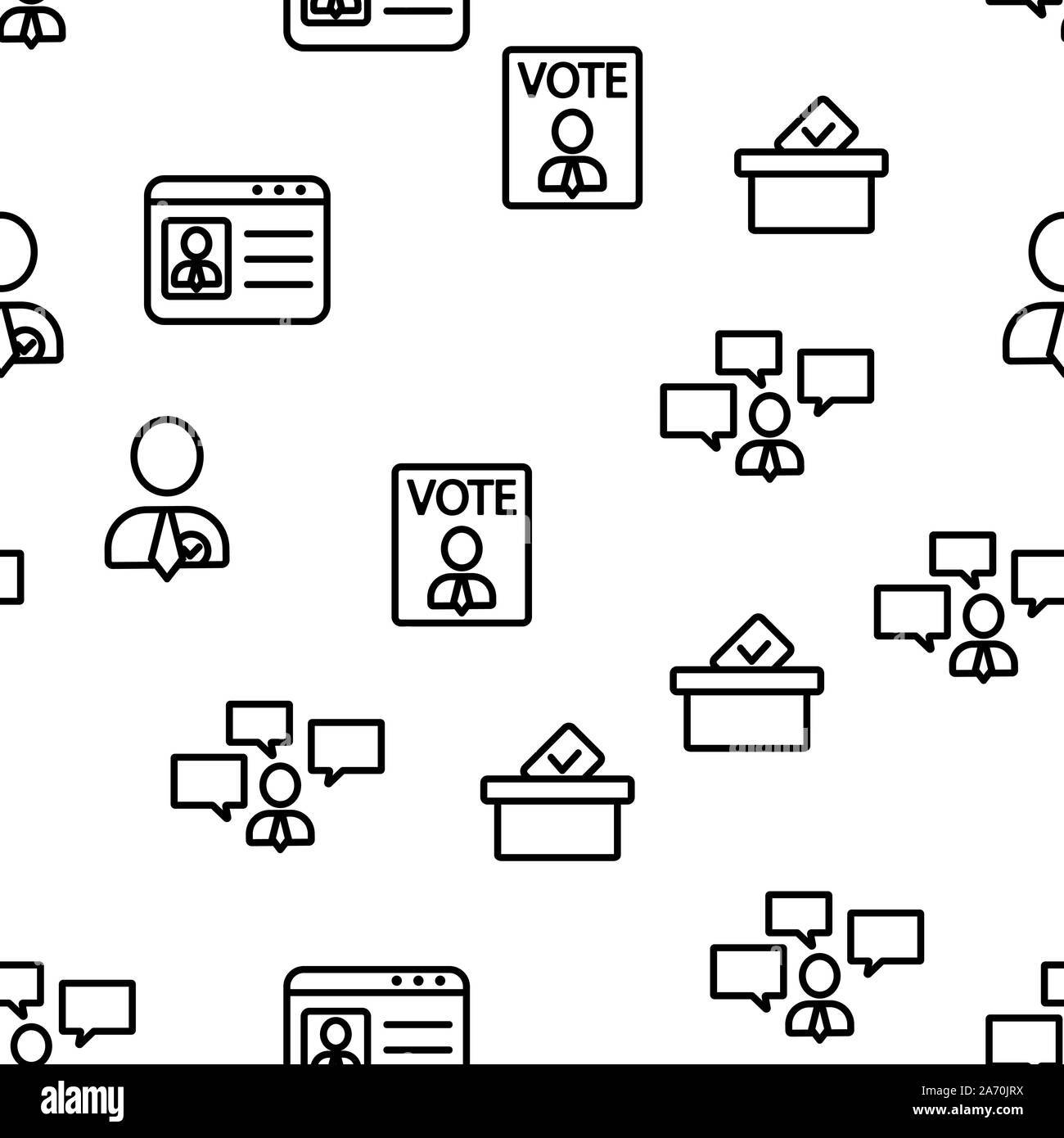 Elections Vector Seamless Pattern Stock Vector Image & Art - Alamy