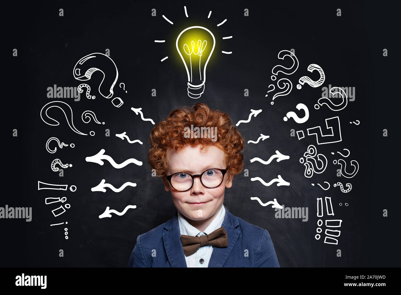 Smart student idea light hi-res stock photography and images - Alamy