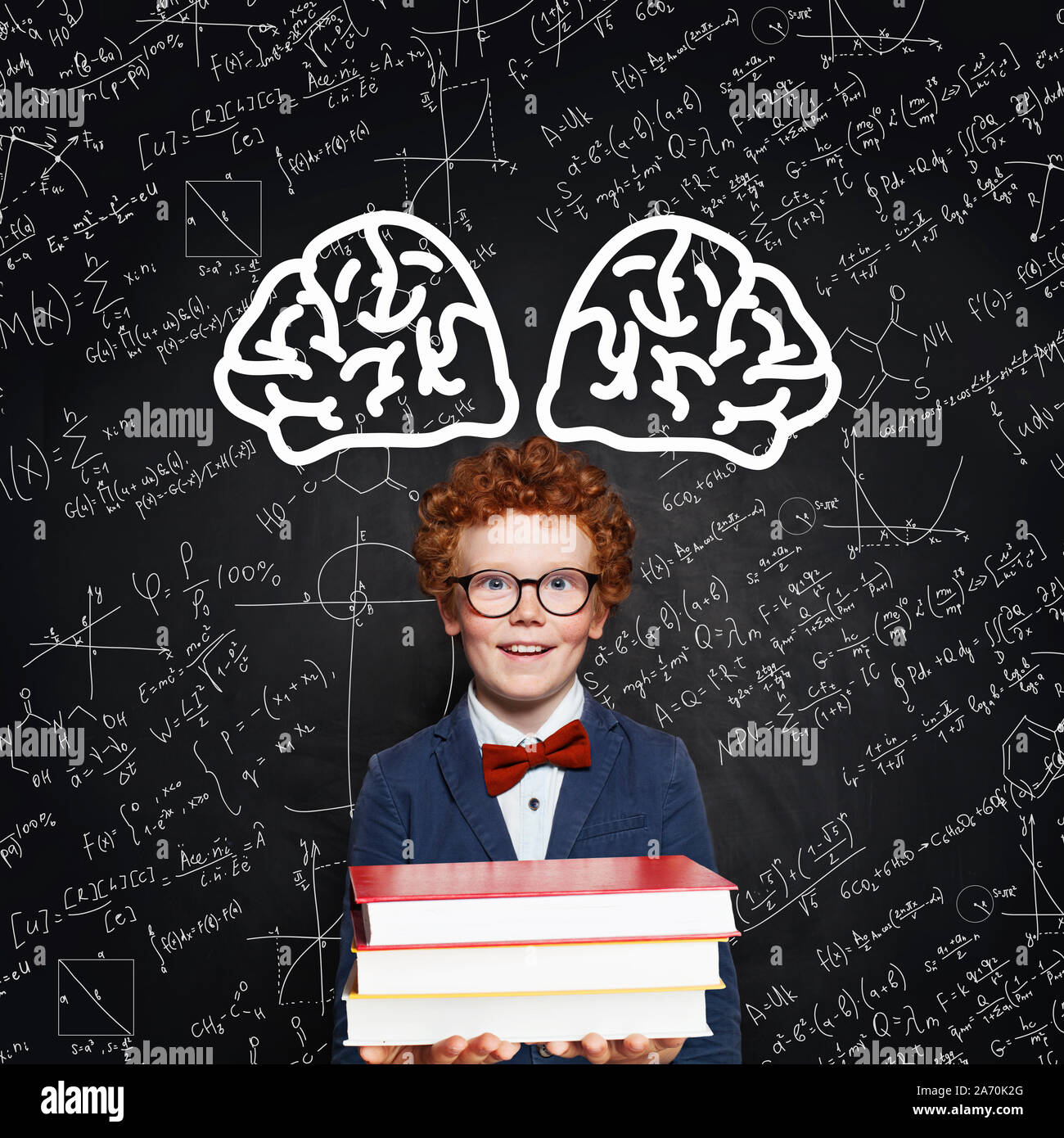 Smart child on science hi-res stock photography and images - Alamy
